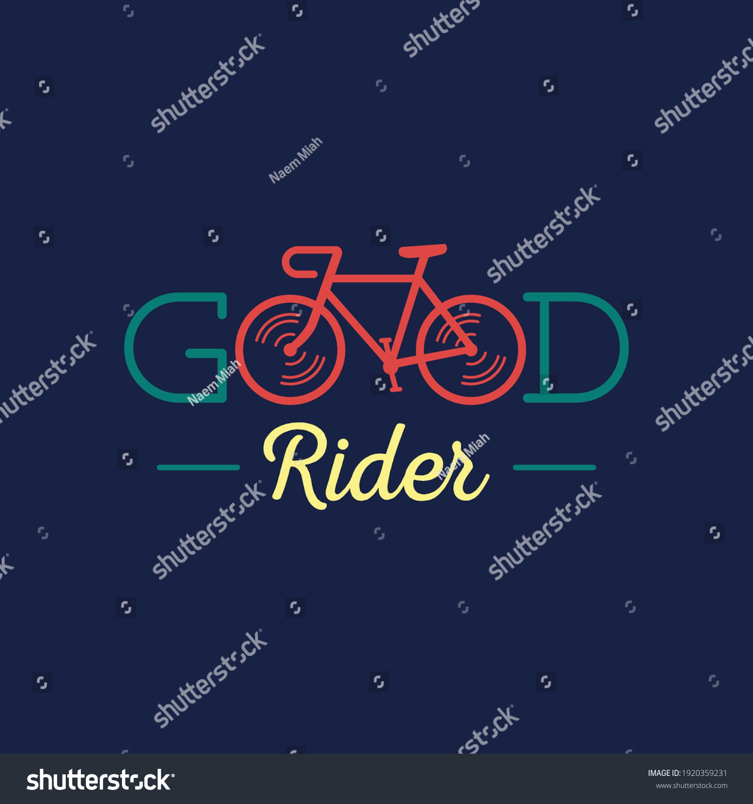 Good Rider Label Vector Design Stock Vector (Royalty Free) 1920359231 ...