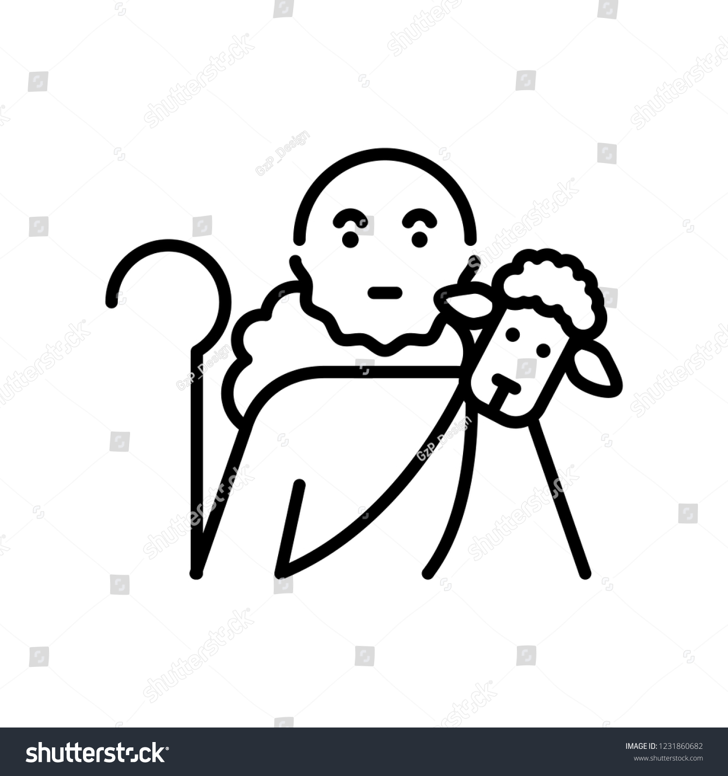 Good Shepherd Icon Stock Vector (Royalty Free) 1231860682 | Shutterstock
