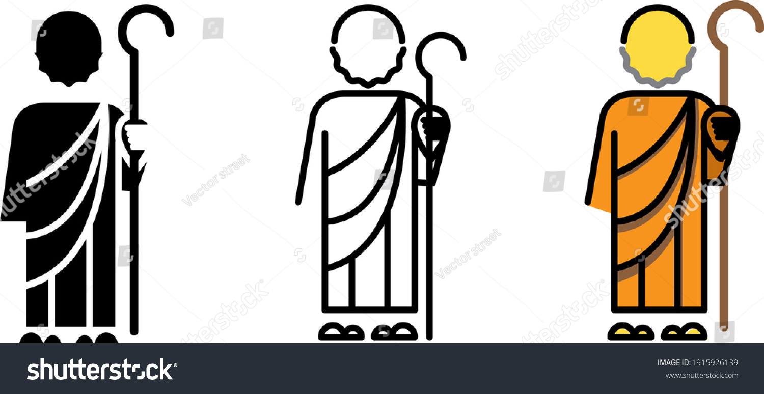 Good Shepherd Icon Vector Illustration Stock Vector (Royalty Free ...