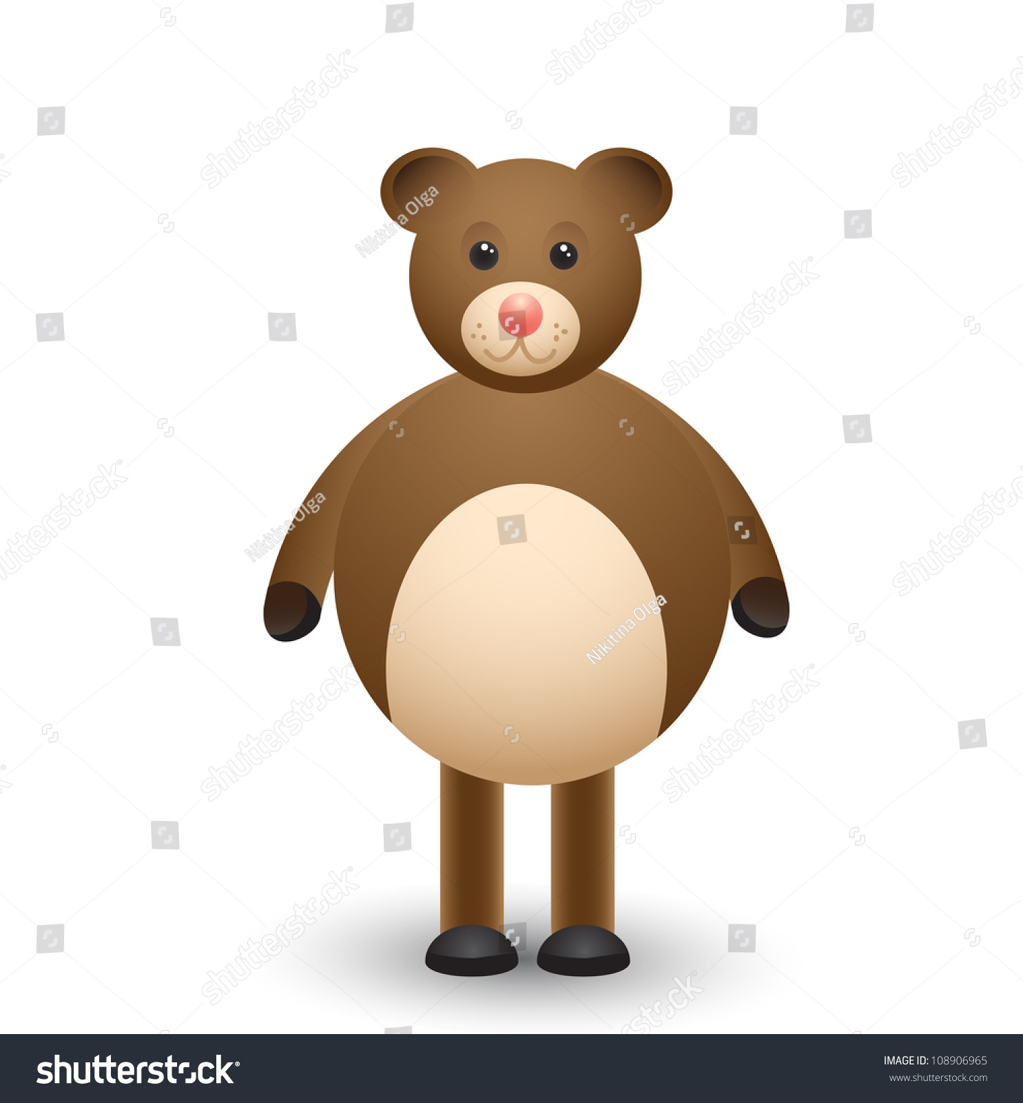 Good Teddy Bear Stock Vector (Royalty Free) 108906965 | Shutterstock
