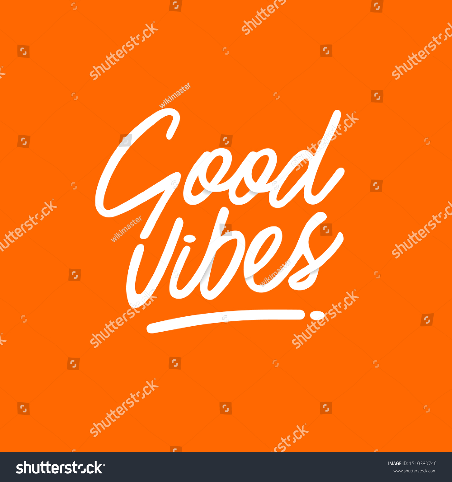 Good Vibes Calligraphy Vector Lettering Stock Vector (Royalty Free ...