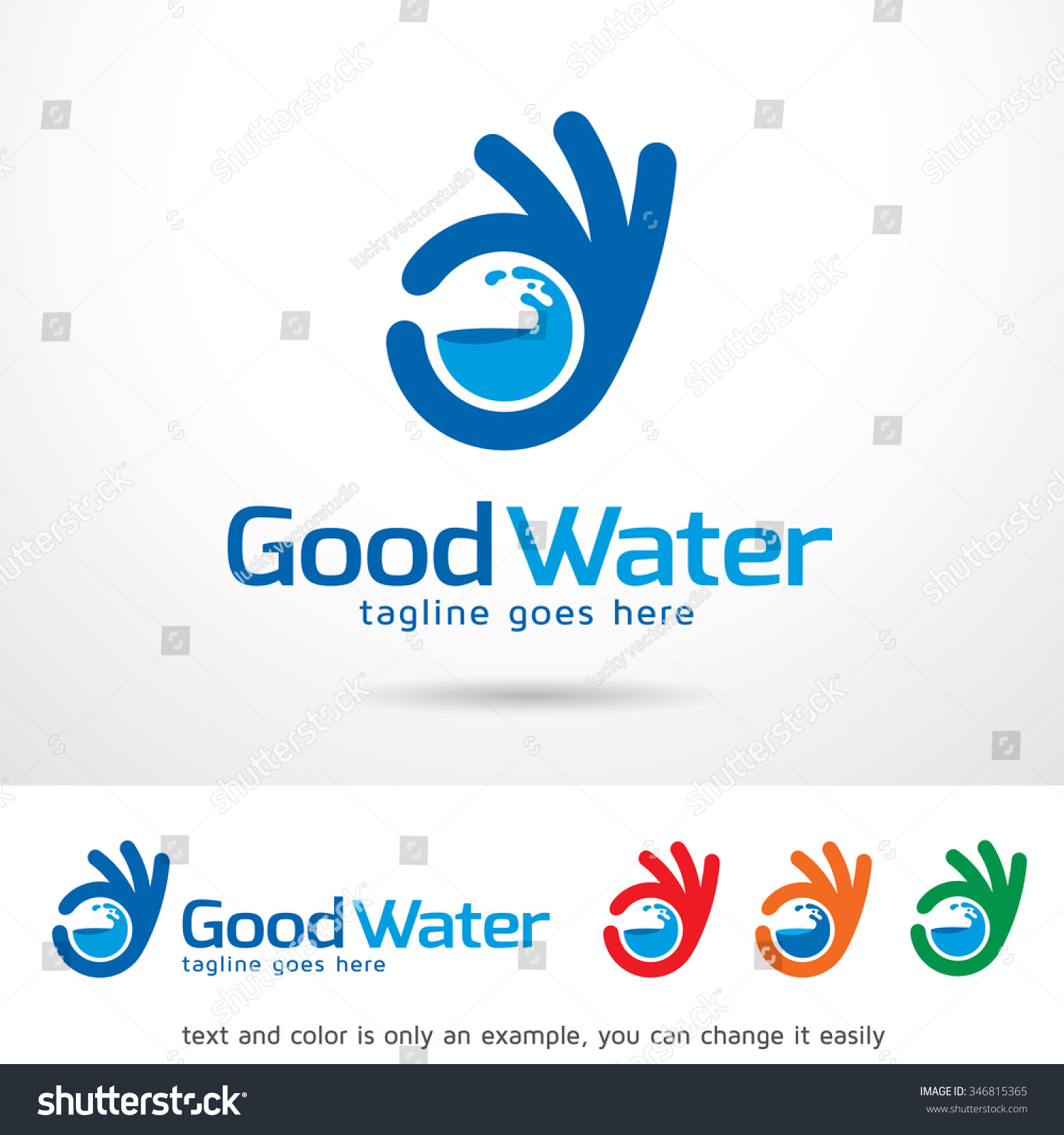 Good Water Logo Template Design Vector Stock Vector (Royalty Free ...