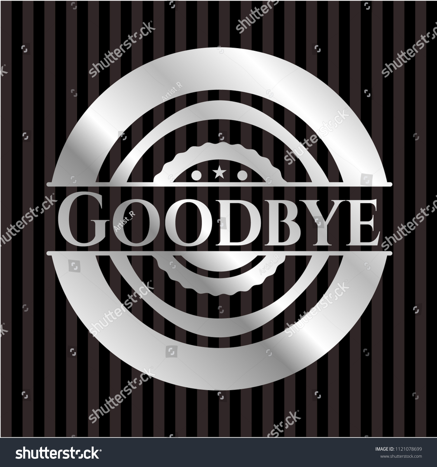 Goodbye Silver Badge Emblem Stock Vector (Royalty Free) 1121078699 ...