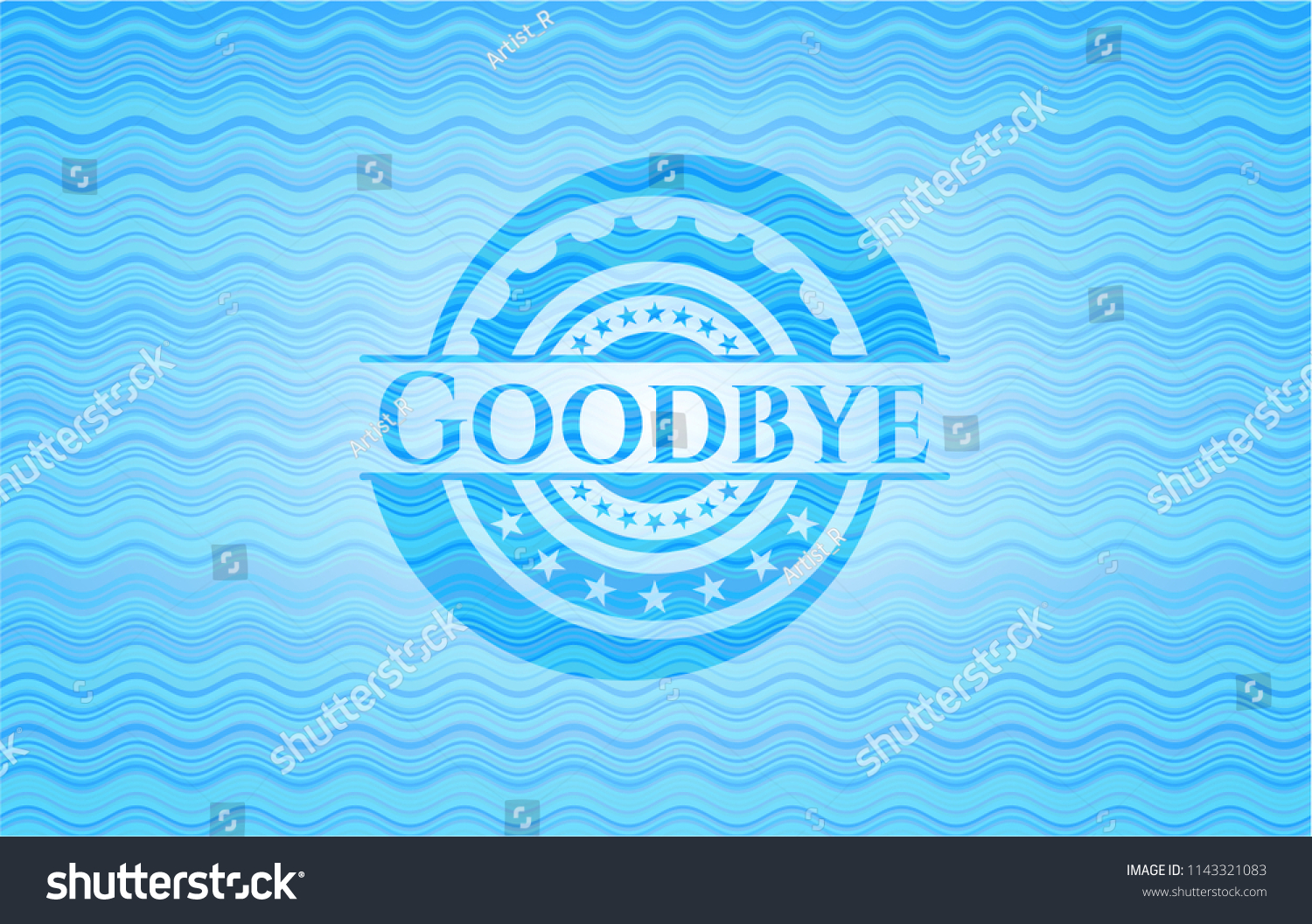 Goodbye Water Representation Badge Background Stock Vector (Royalty ...