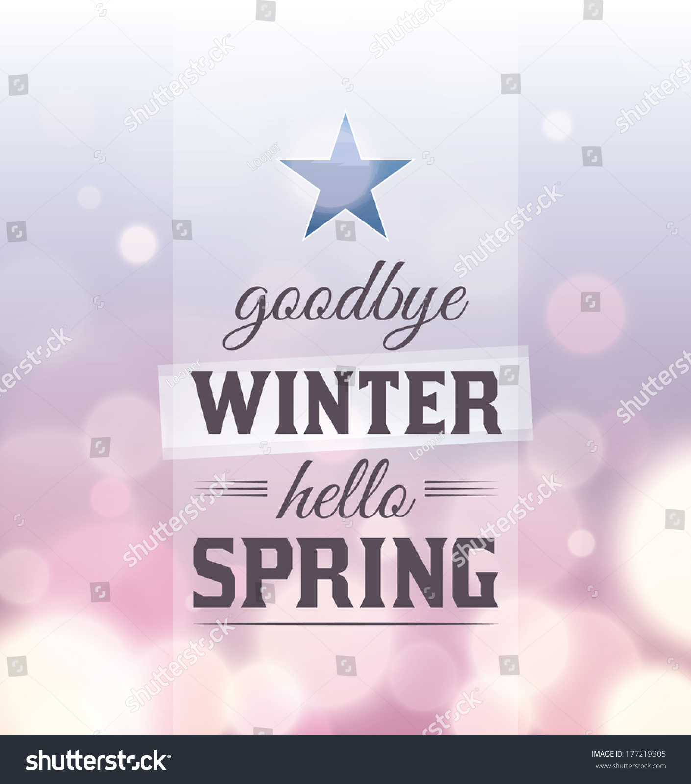 Goodbye Winter Hello Spring Esp10 Cmyk: vector de stock (libre de ...