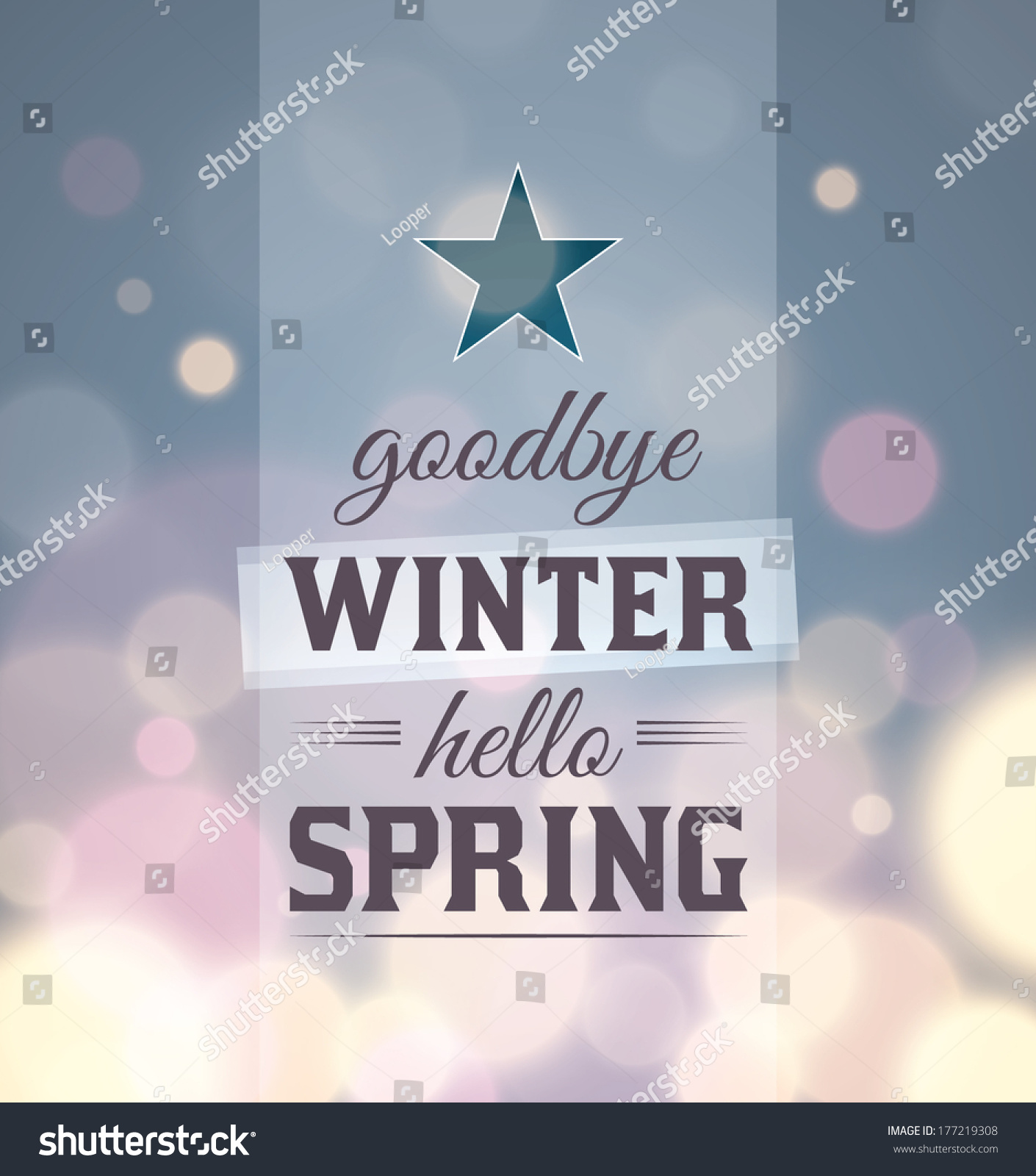 Goodbye Winter Hello Spring ESP 10 CMYK Stock Vector (Royalty Free ...