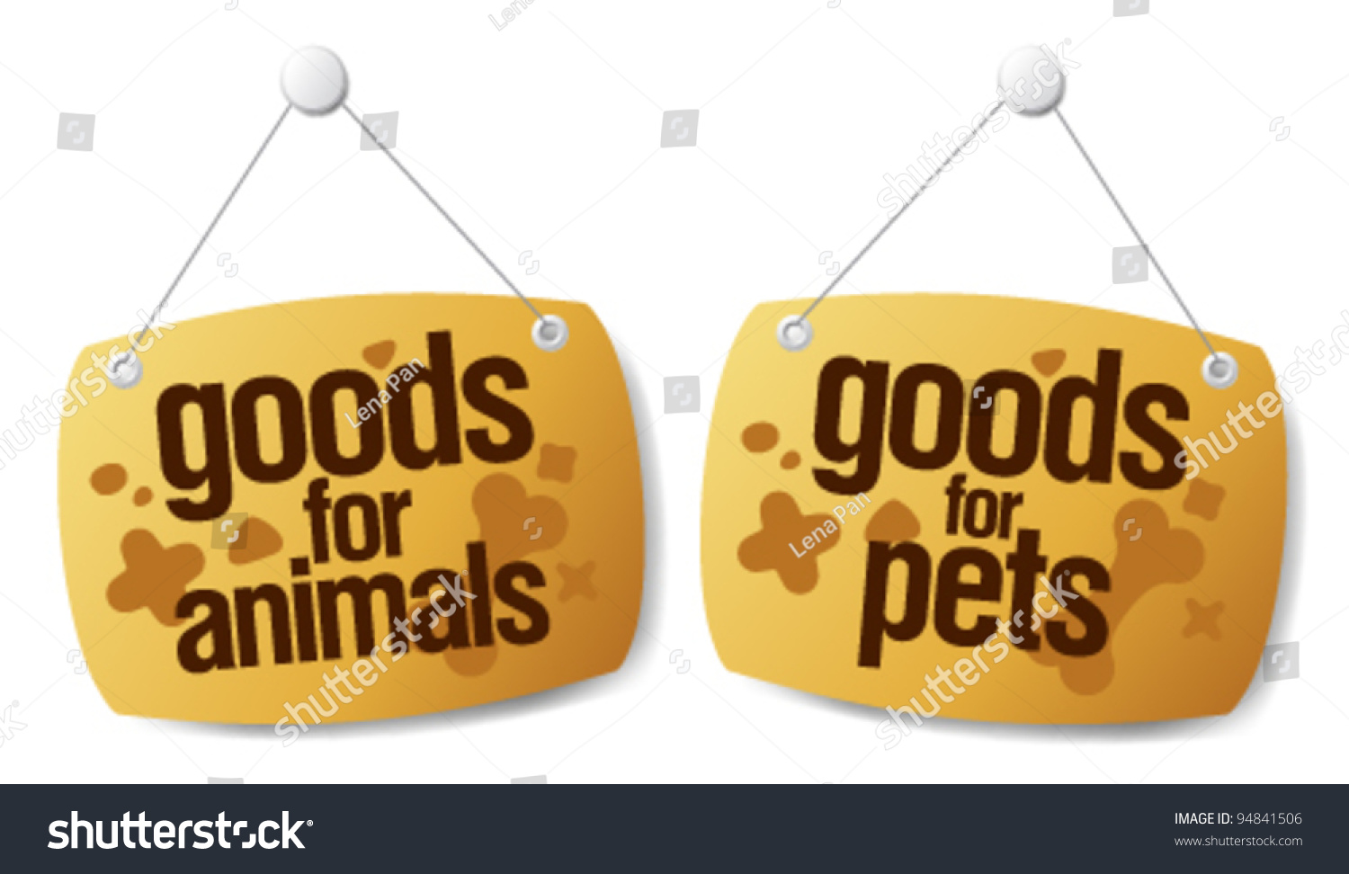 Goods Pets Signs Set: vetor stock (livre de direitos) 94841506 ...