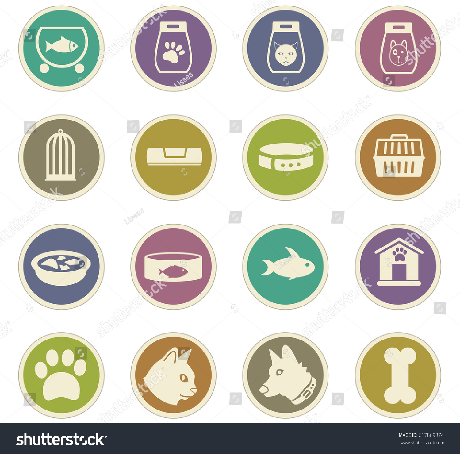 Goods Pets Vector Icons User Interface Stock Vector (Royalty Free ...