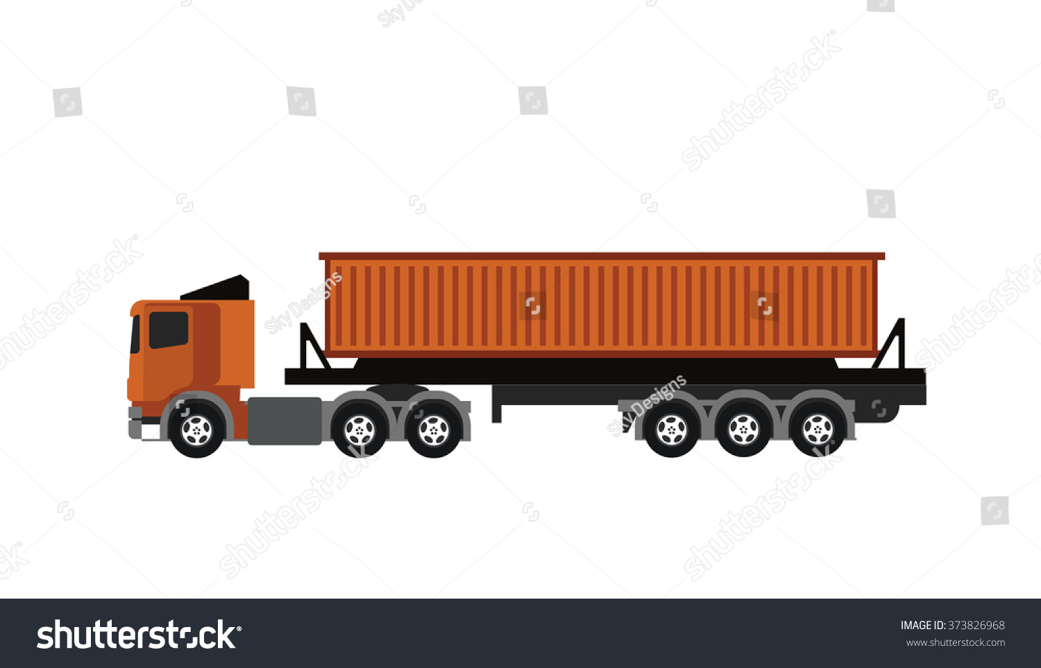 Goods Truck 6 Stock Vector (Royalty Free) 373826968