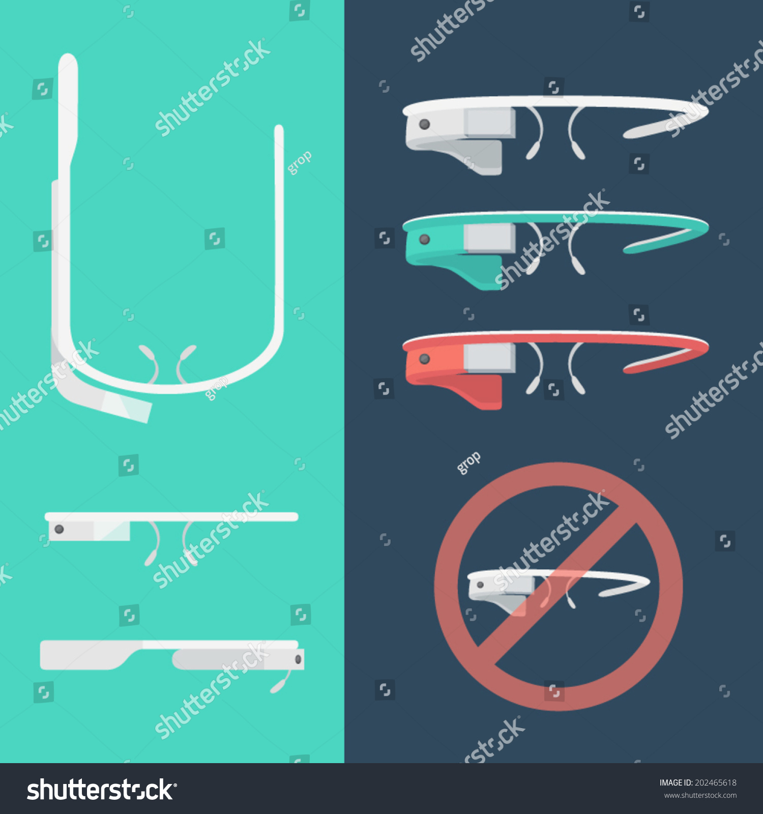717 Google glasses Stock Vectors, Images & Vector Art | Shutterstock