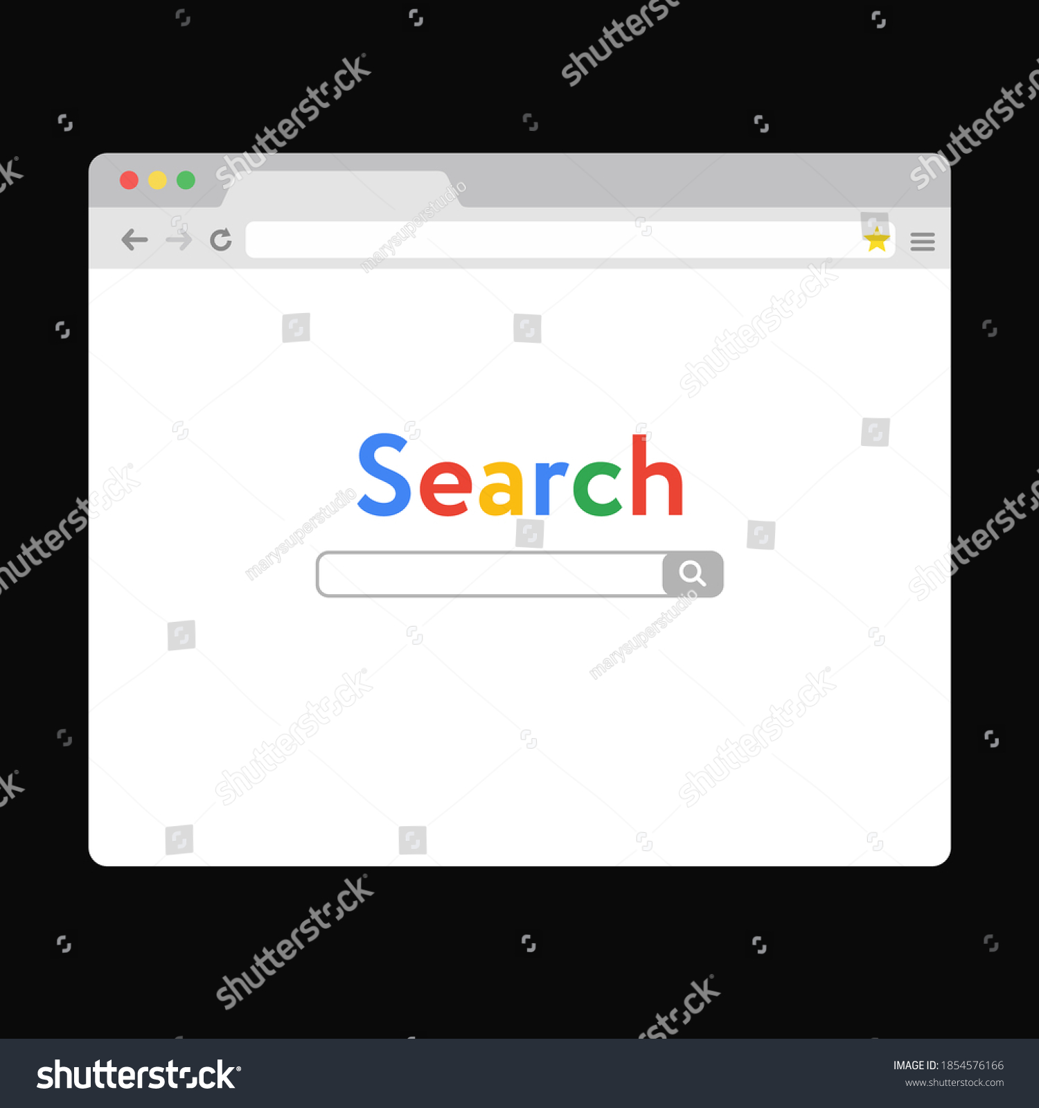 Google Search Illustration Browser Vector Internet Stock Vector ...