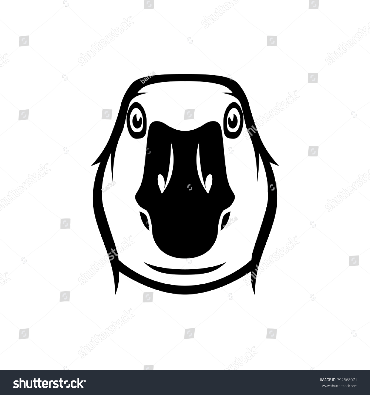 Goose Face Vector Goose Head Stock Vector (Royalty Free) 792668071