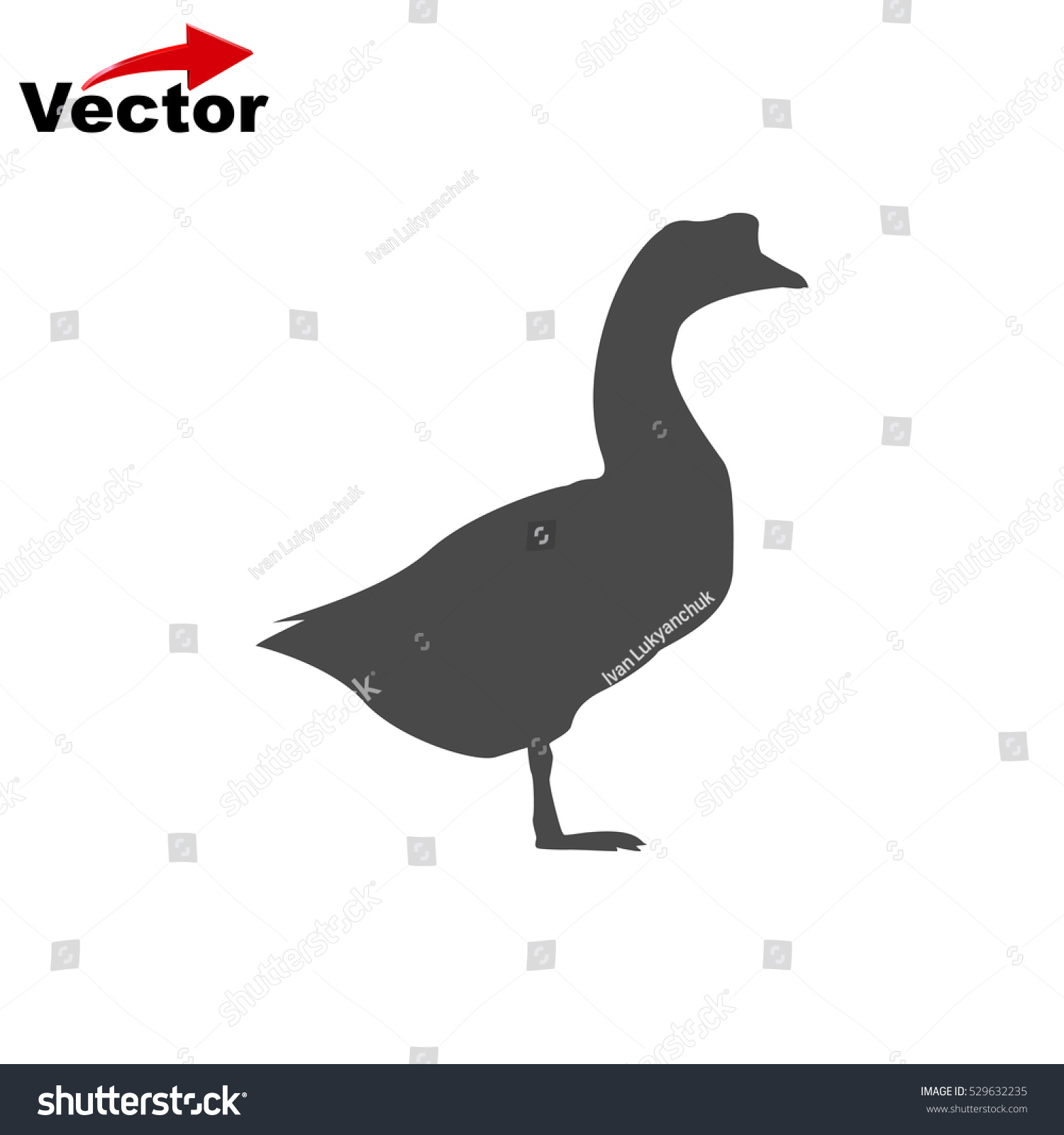 Goose Icon Stock Vector (Royalty Free) 529632235