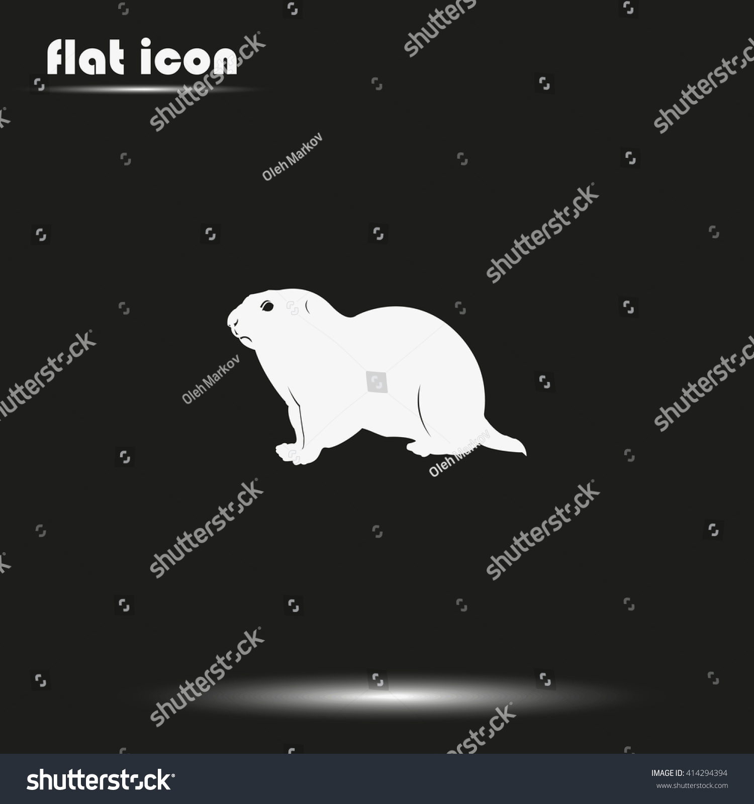 Gopher Silhouette Icon Stock Vector (Royalty Free) 414294394