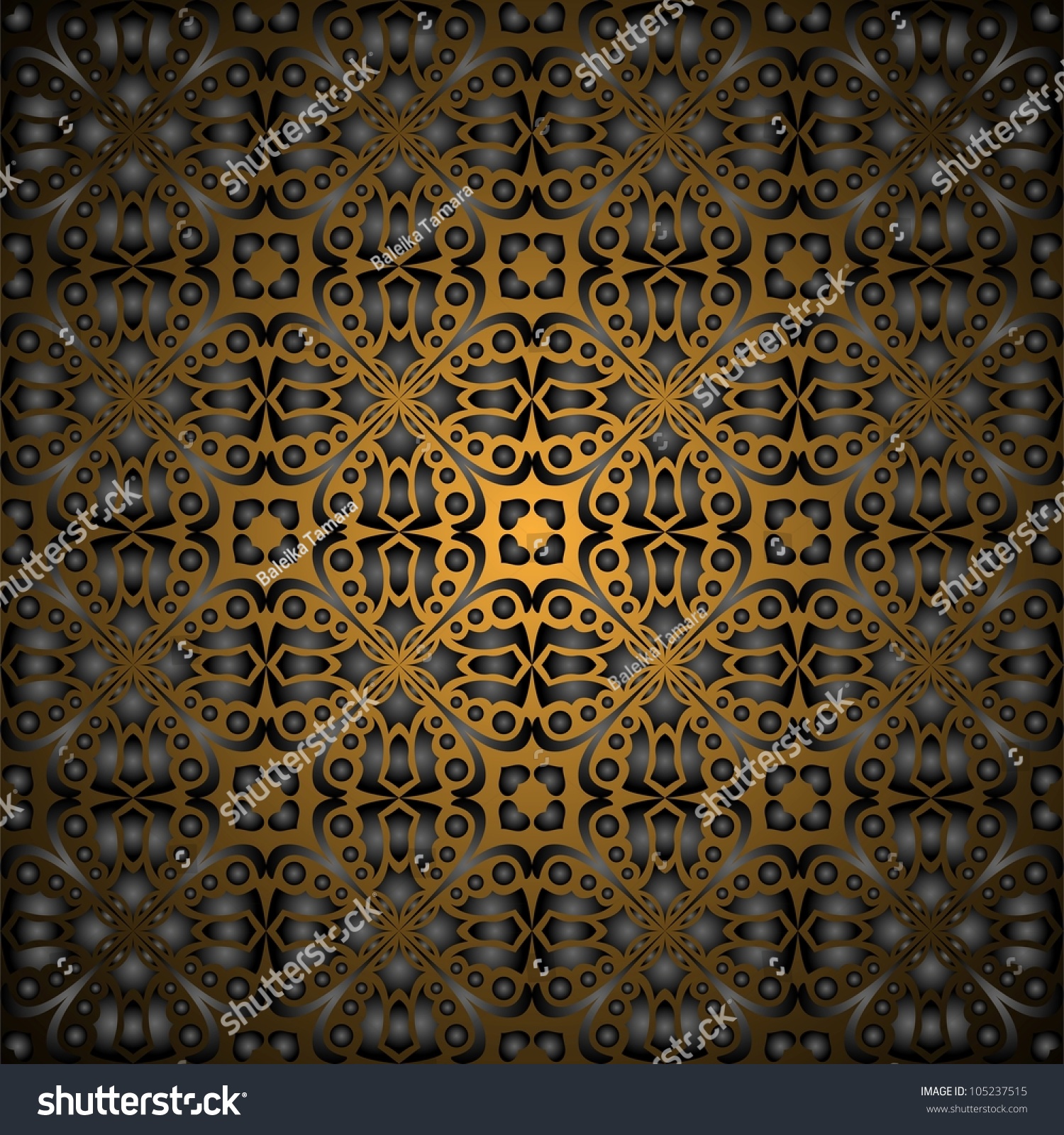 Gorgeous Black Gold Seamless Pattern Stock Vector (Royalty Free ...