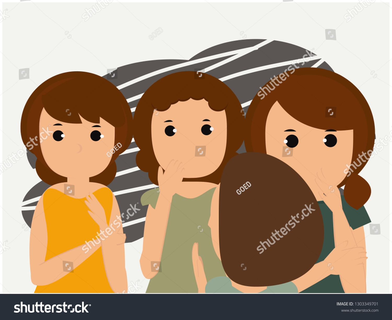 Gossip Group Cartoon Vector: เวกเตอร์สต็อก (ปลอดค่าลิขสิทธิ์ ...