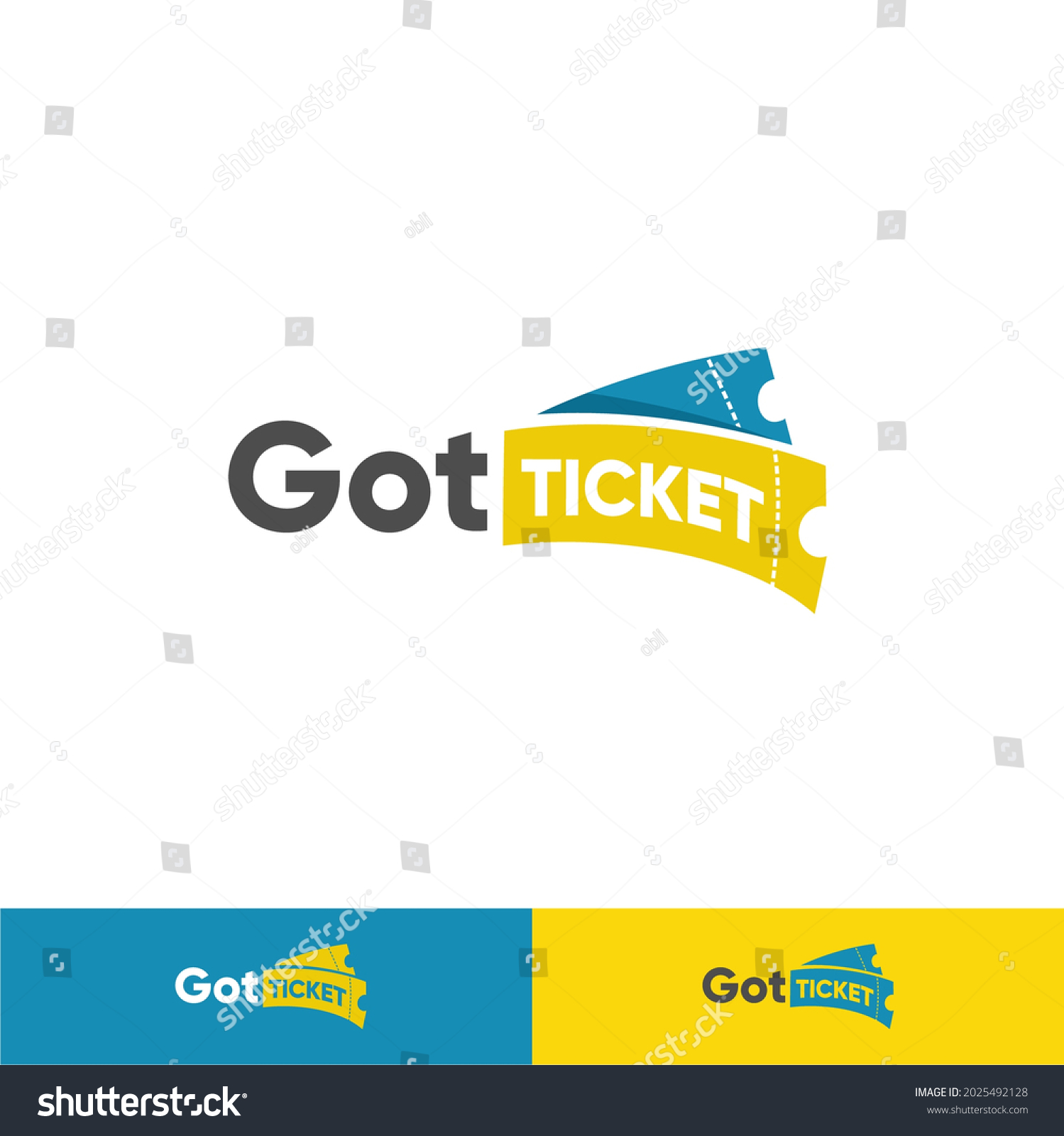 Got Ticket Logo Design Ticket Vector Stock Vector (Royalty Free ...