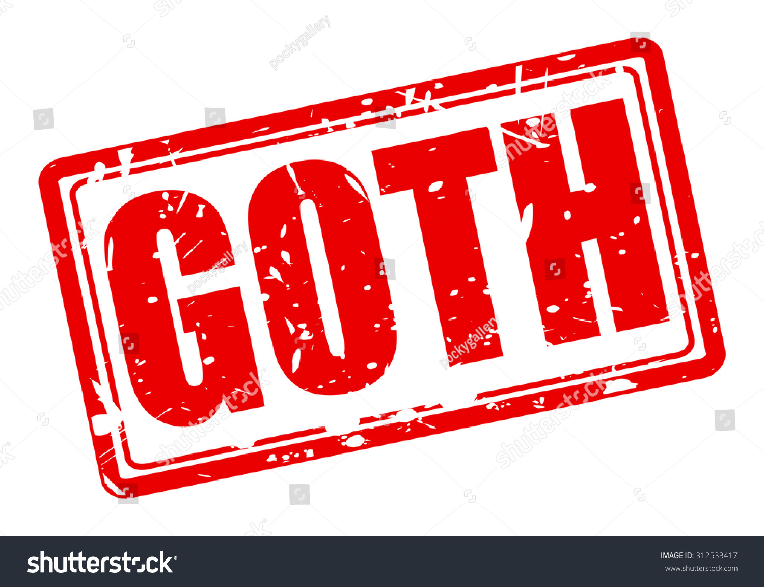 Goth Red Stamp Text On White Stock Vector (Royalty Free) 312533417