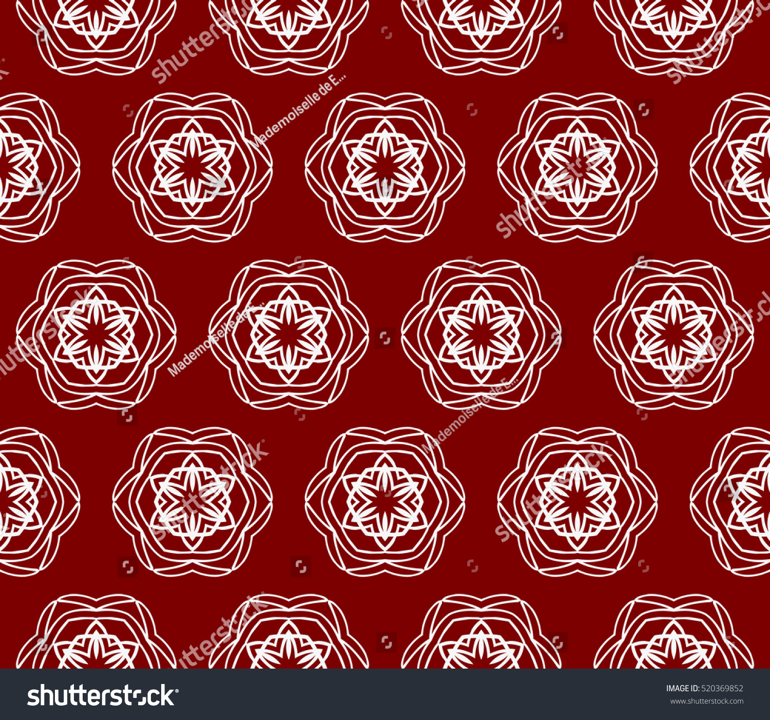 Gothic Flower Seamless Pattern Silver On Stock Vector (Royalty Free ...