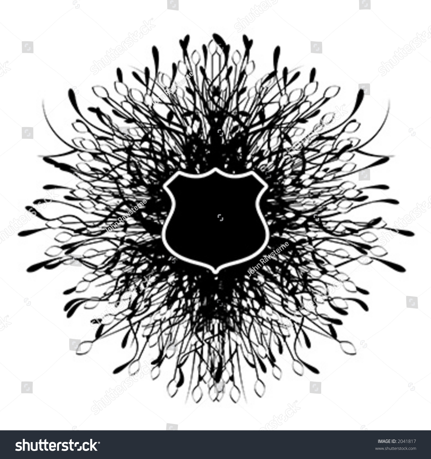 Gothic Shield Vector Stock Vector (Royalty Free) 2041817