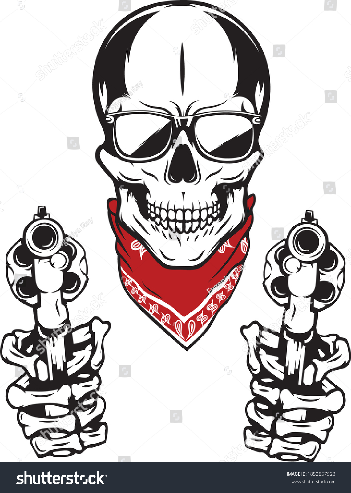 Gothic Skull Vector Tattoo Halloween Stock Vector (Royalty Free ...