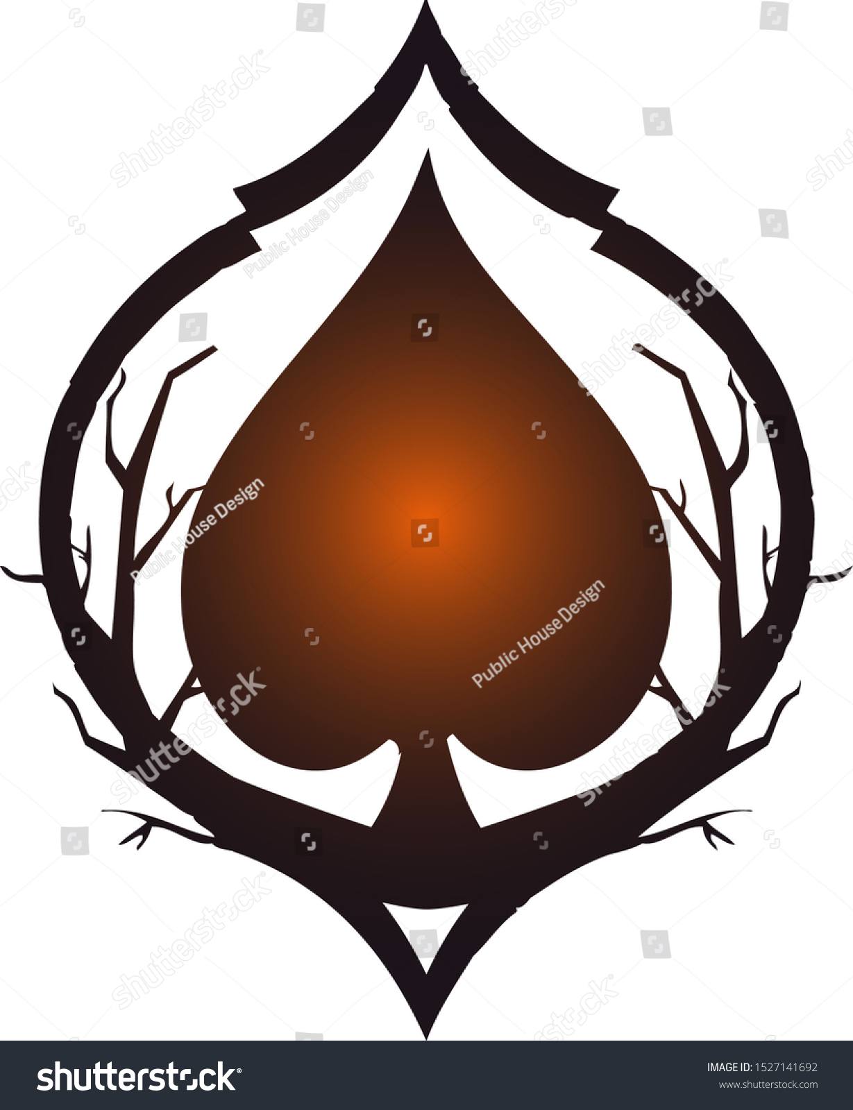Gothic Spade Decal Logo Element Stock Vector (Royalty Free) 1527141692 ...
