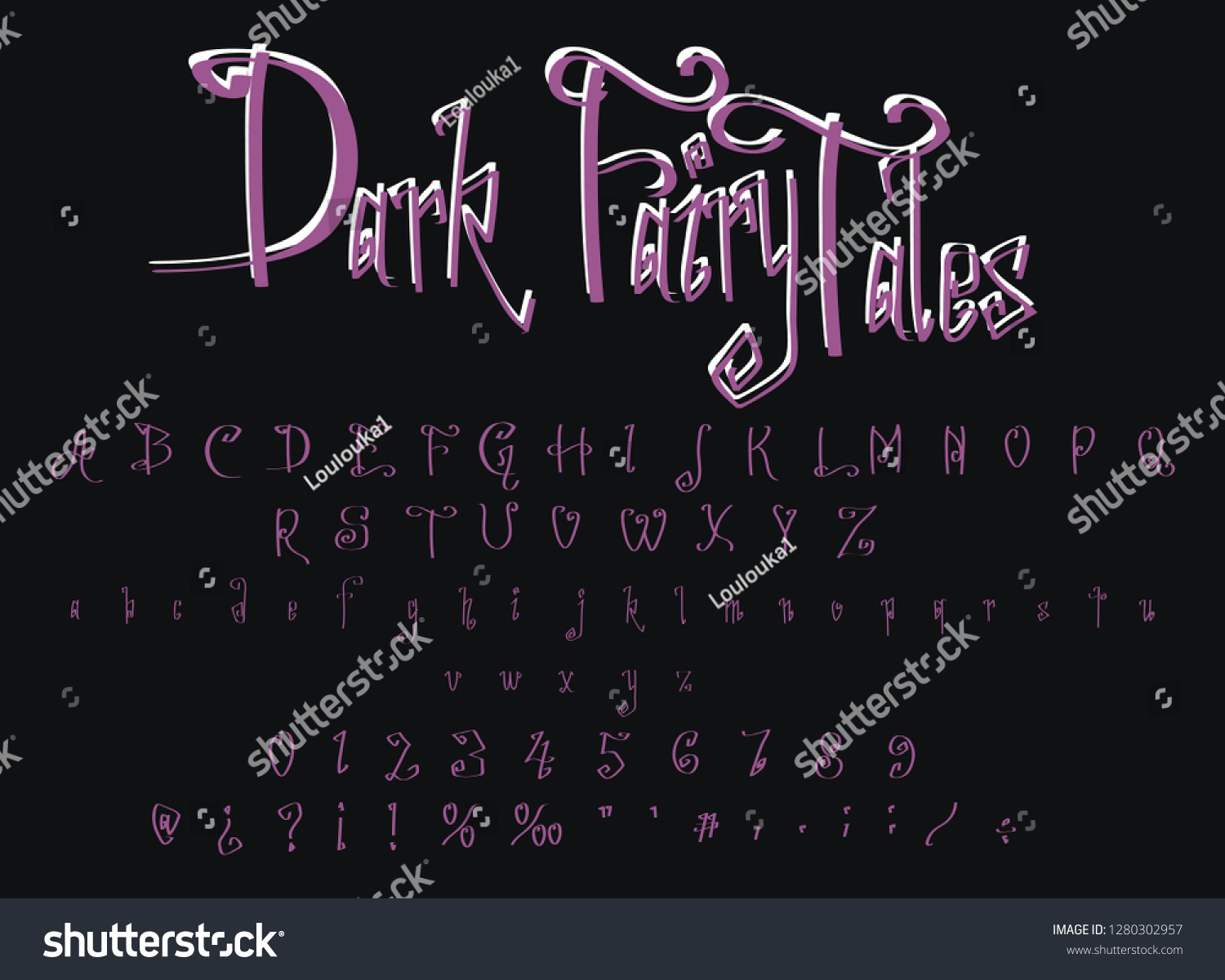 Gothic Vector Font Vintage Script Alphabet Stock Vector (Royalty Free ...