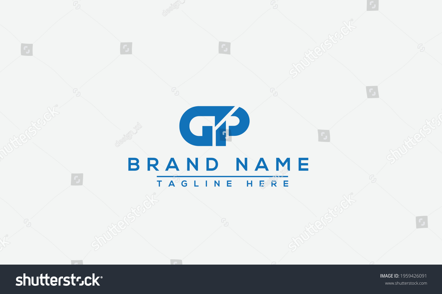 Gp Logo Design Template Vector Graphic Stock Vector (Royalty Free ...