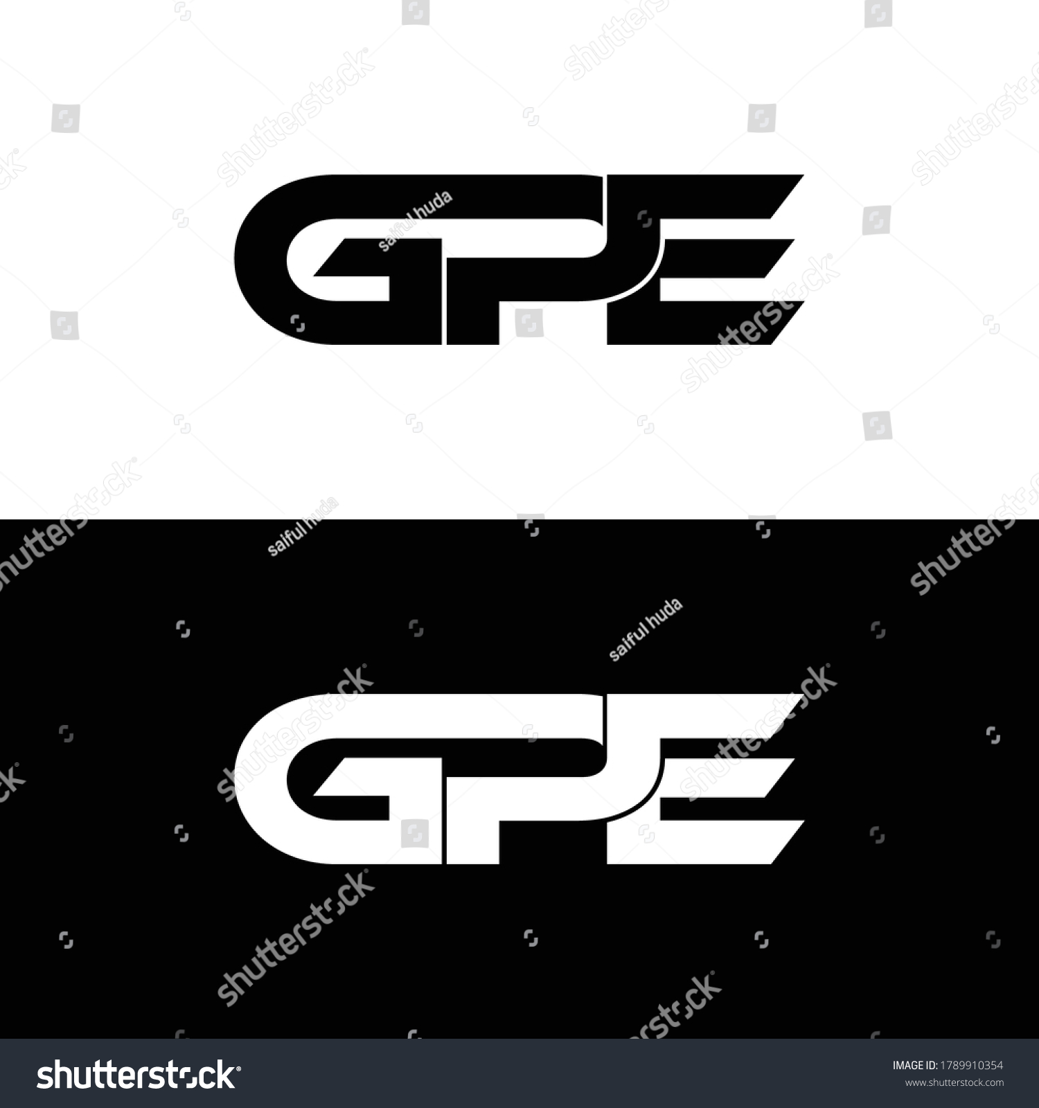 Gpe Letter Monogram Logo Design Vector Stock Vector (Royalty Free ...