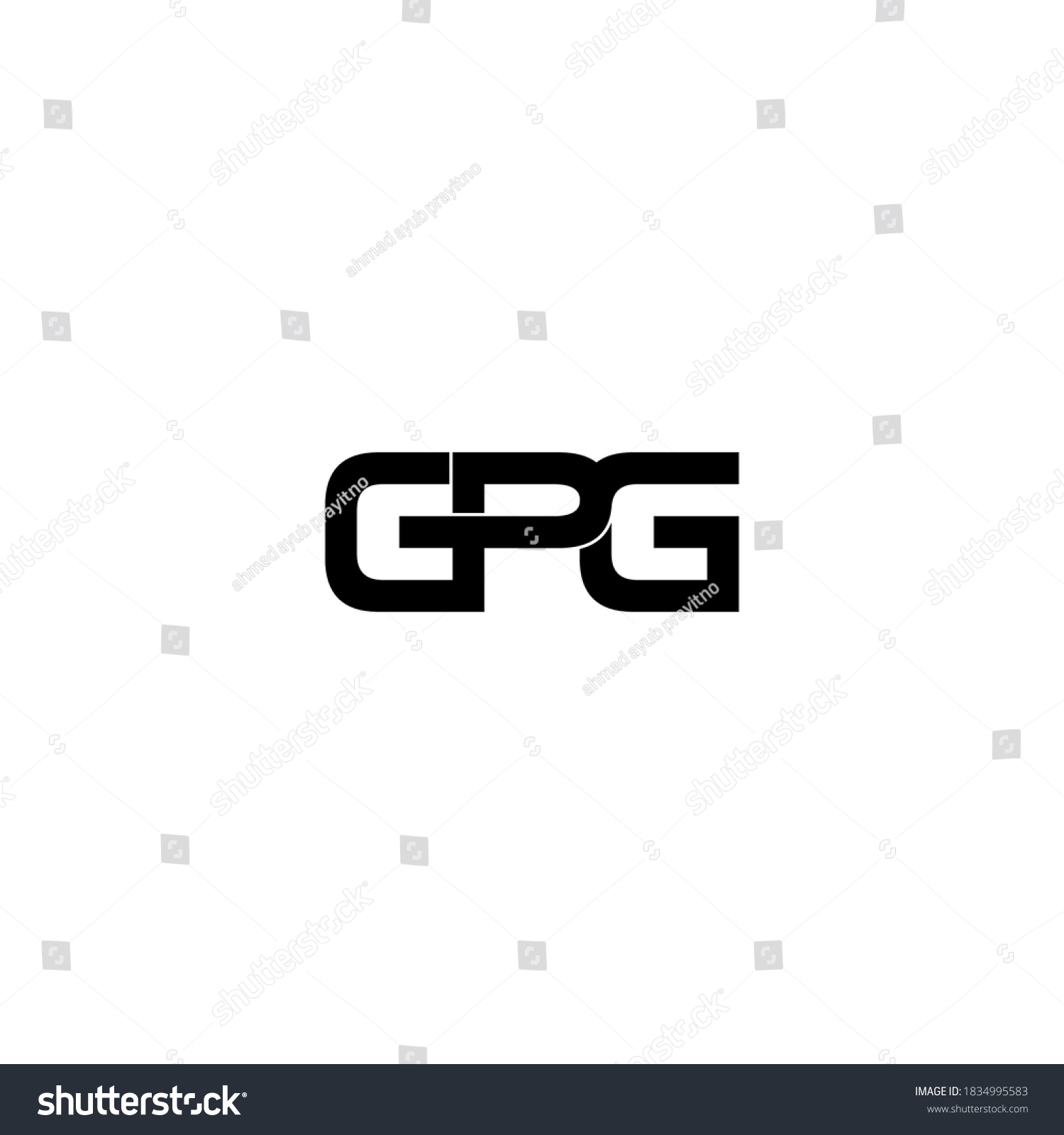 Gpg Letter Original Monogram Logo Design Stock Vector (Royalty Free ...
