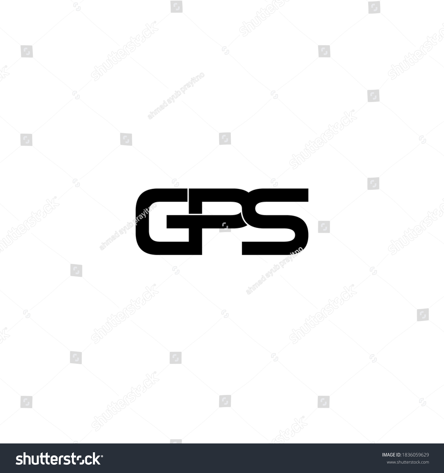Gps Letter Original Monogram Logo Design Stock Vector (Royalty Free ...