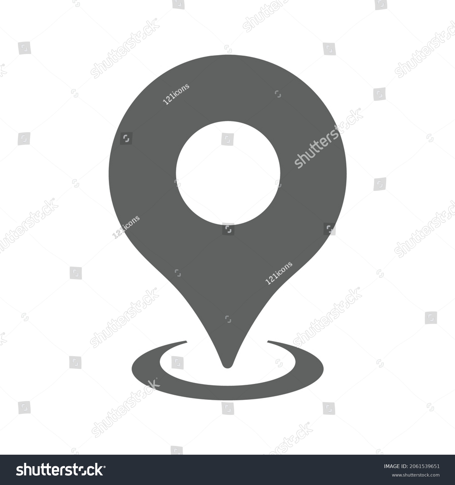 Gps Locate Location Icon Gray Vector Stock Vector (Royalty Free ...