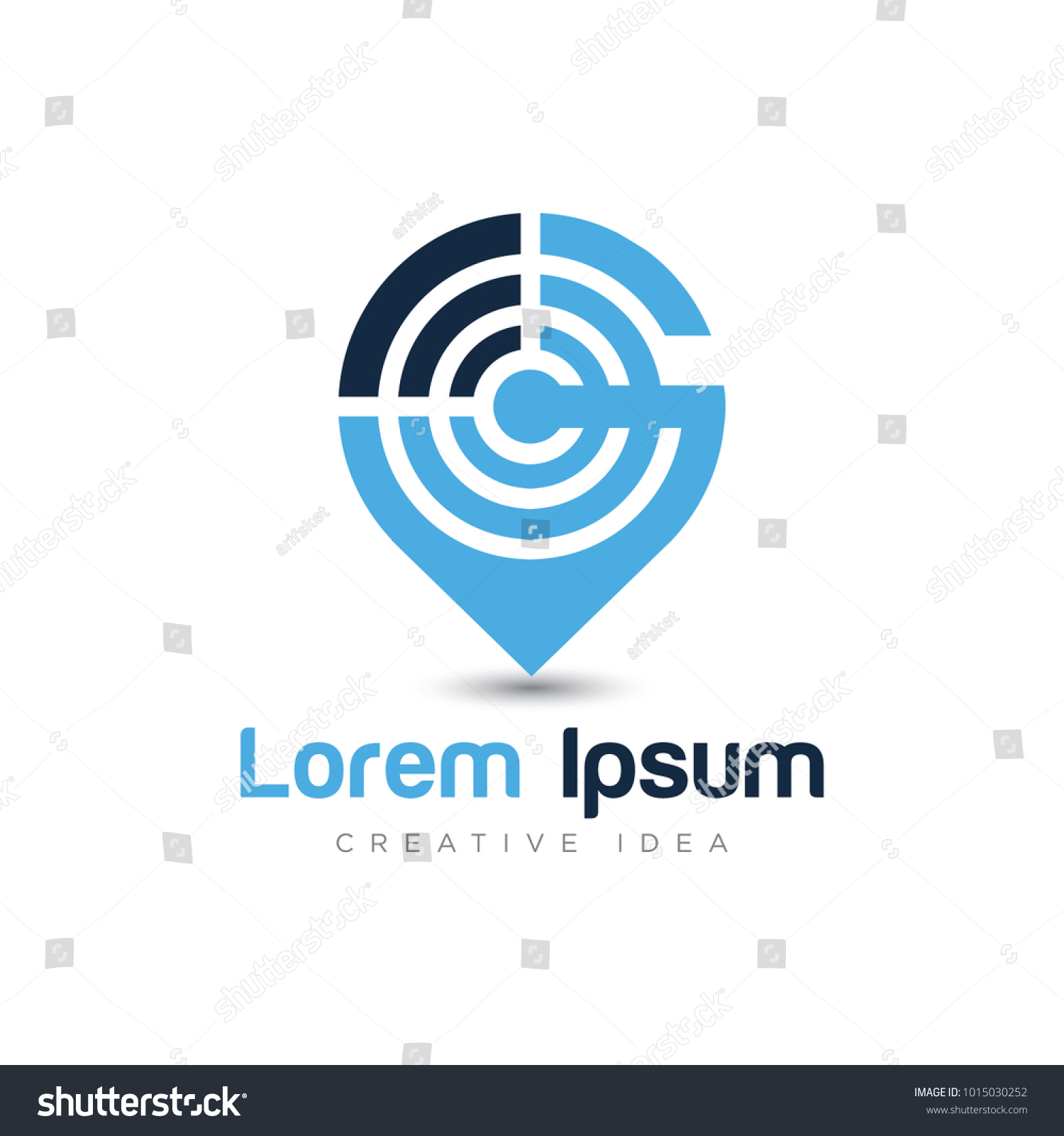 Gps Logo Design Stock Vector (Royalty Free) 1015030252