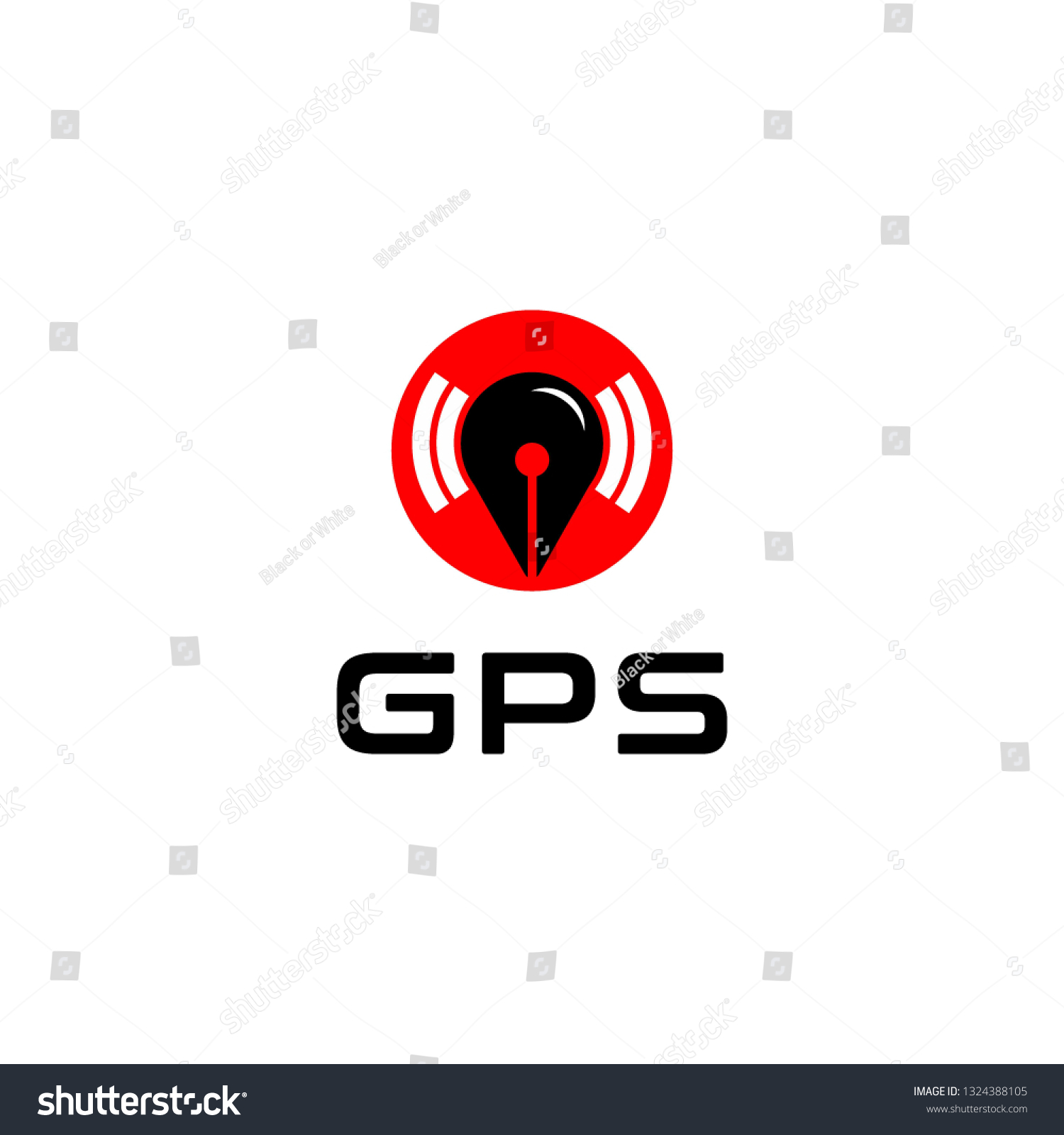 Gps Logo Design Stock Vector (Royalty Free) 1324388105