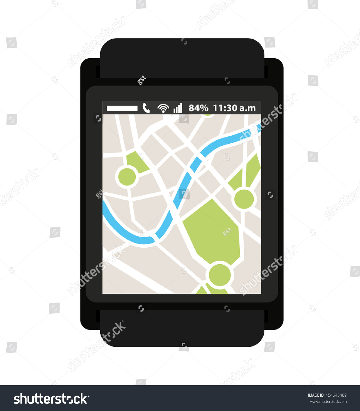 Gps Map App Icon Vector Isolated: เวกเตอร์สต็อก (ปลอดค่าลิขสิทธิ์ ...