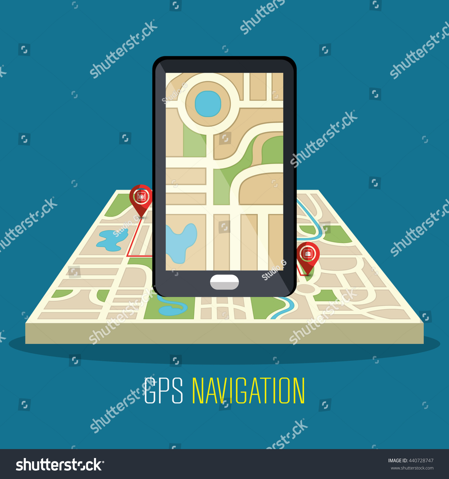 Gps Navigation Design Vector Illustration Eps10 Image Vectorielle ...