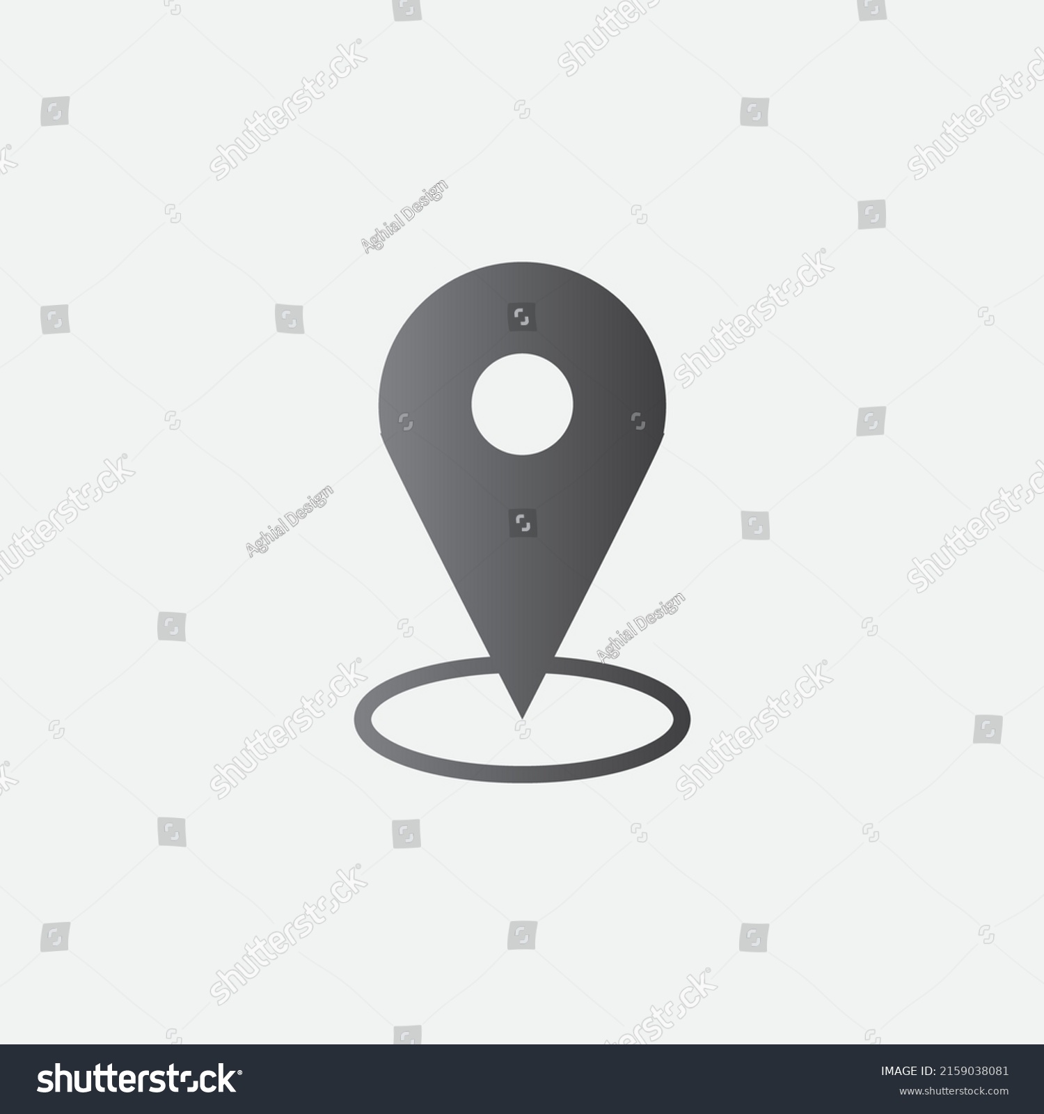 Gps Pin Icon Map Point Vector Stock Vector (Royalty Free) 2159038081 ...