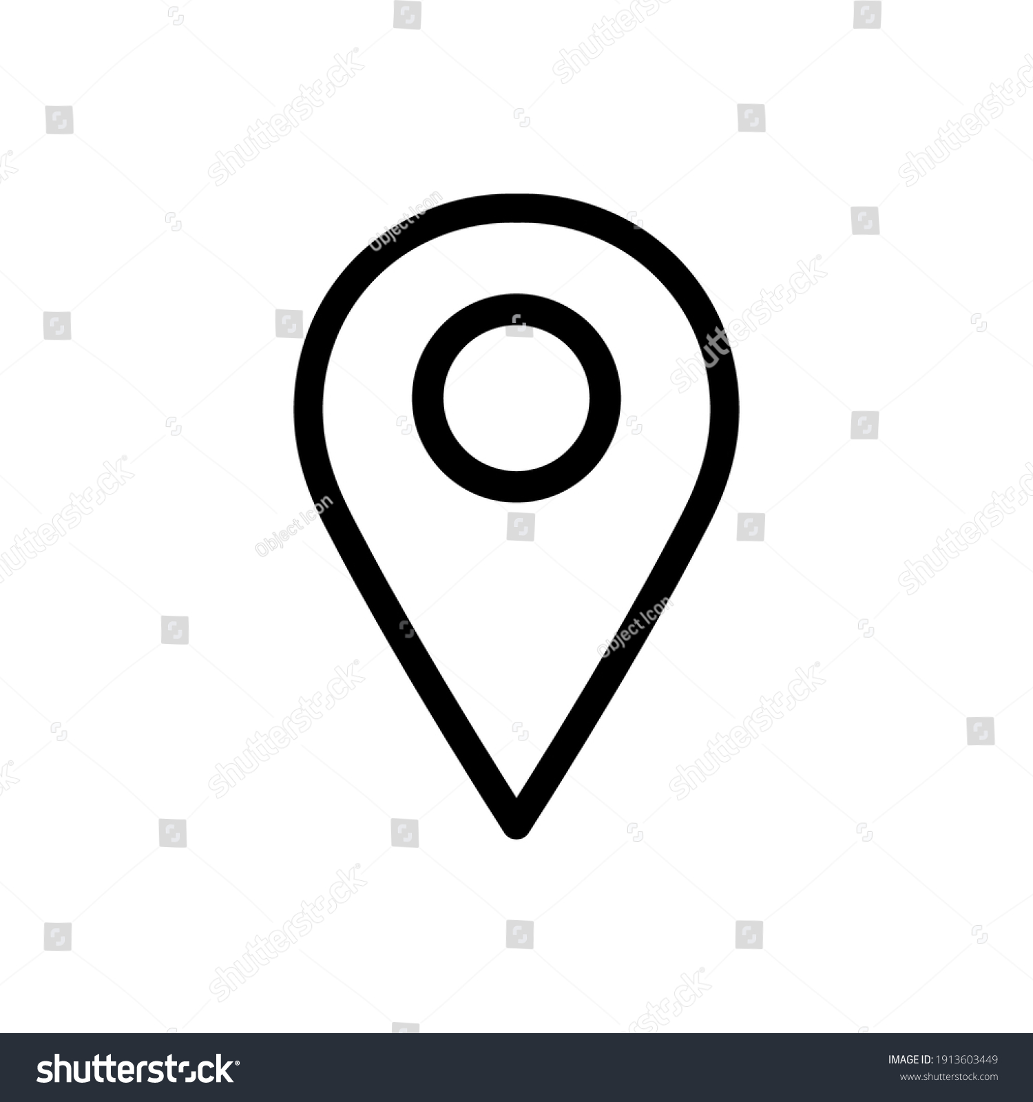 Gps Outline Icon Vector Stock Vector (Royalty Free) 1913603449