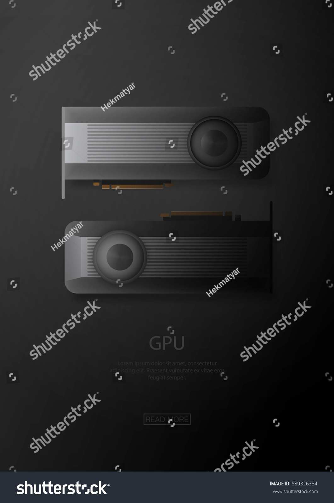 Gpu Icon On Dark Background Falling Stock Vector (Royalty Free ...