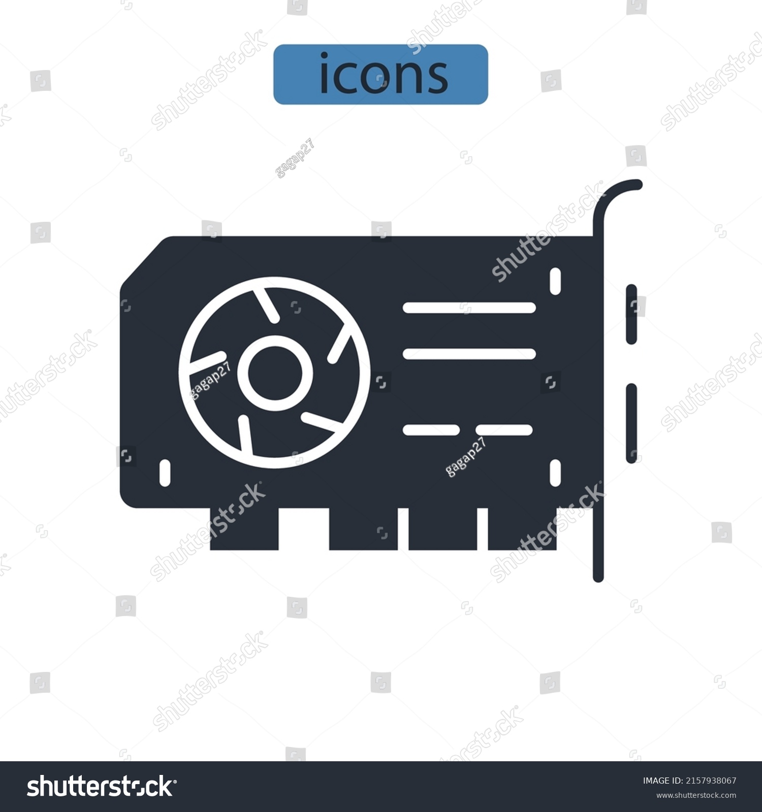 Gpu Icons Symbol Vector Elements Infographic Stock Vector (Royalty Free ...
