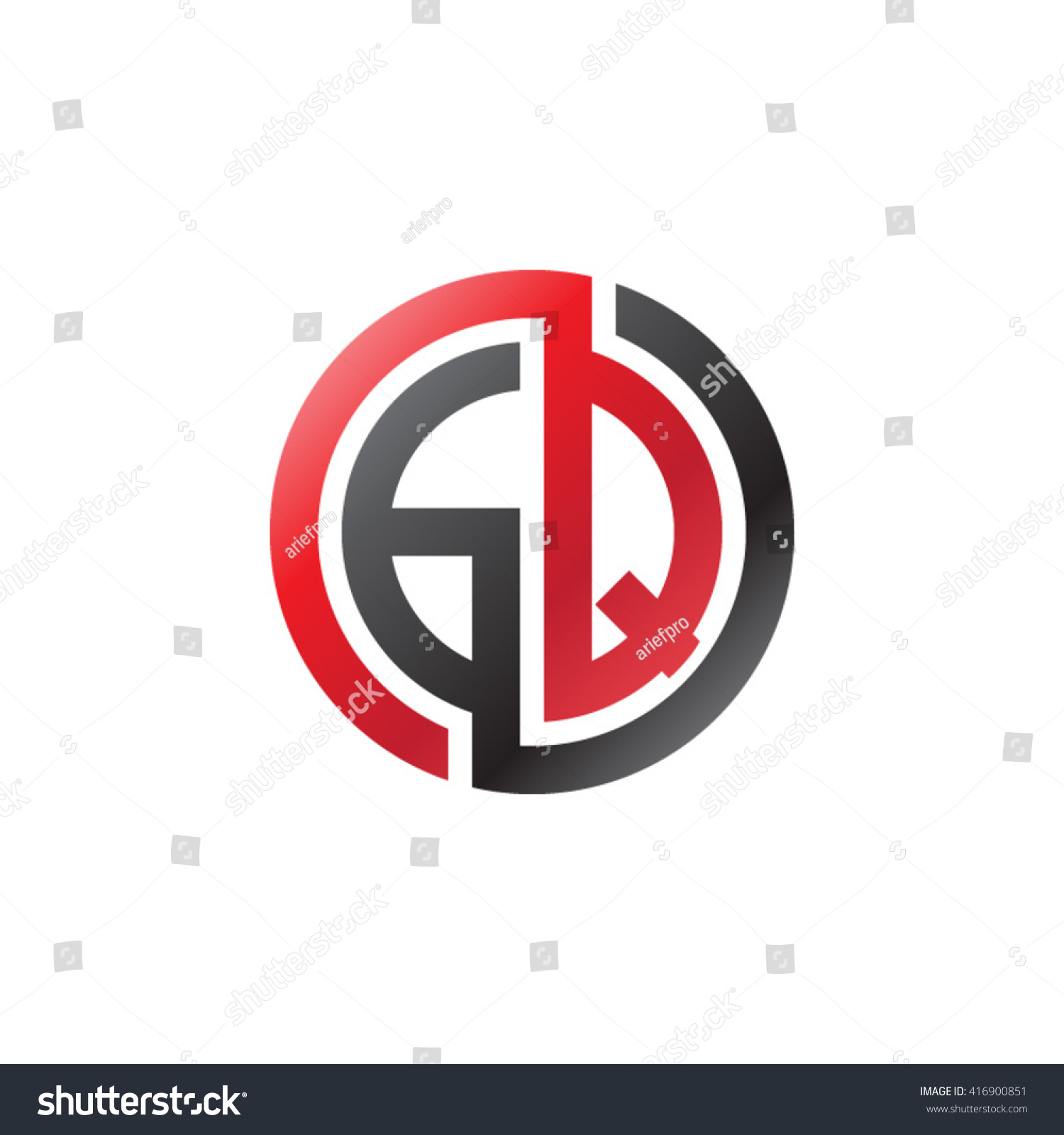 Gq Initial Letters Loop Linked Circle Stock Vector (Royalty Free ...