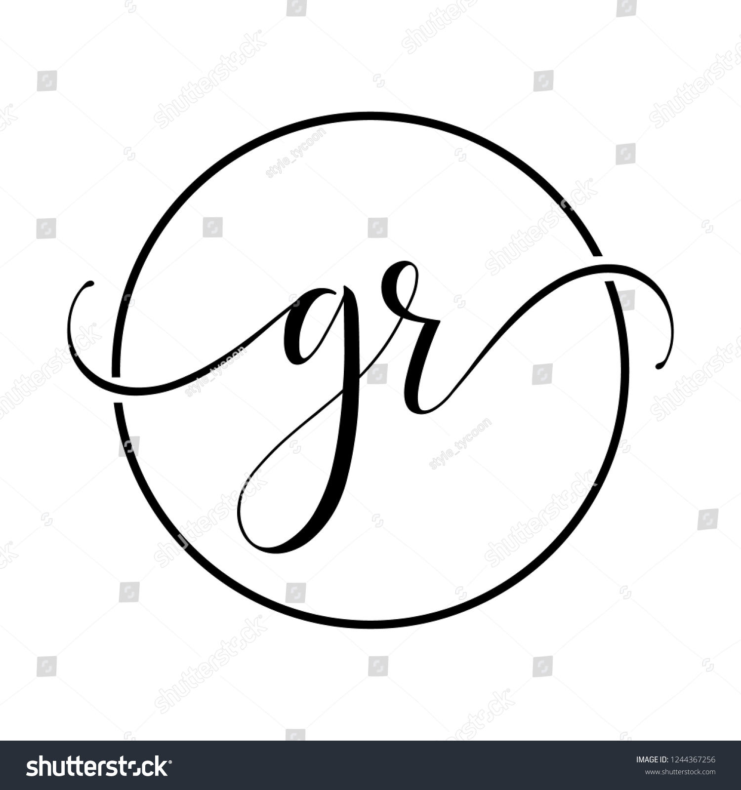 Gr Icon Logo: vector de stock (libre de regalías) 1244367256 | Shutterstock