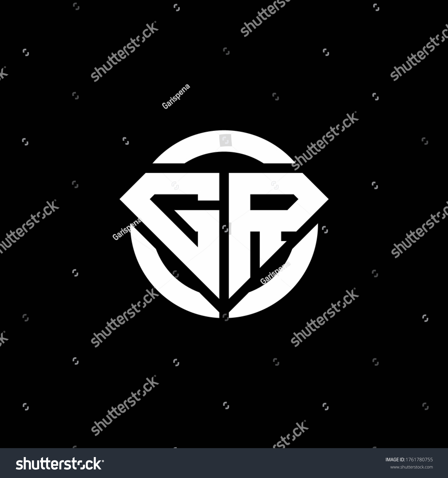 Gr Monogram Logo Diamond Shape Ring: เวกเตอร์สต็อก (ปลอดค่าลิขสิทธิ์ ...