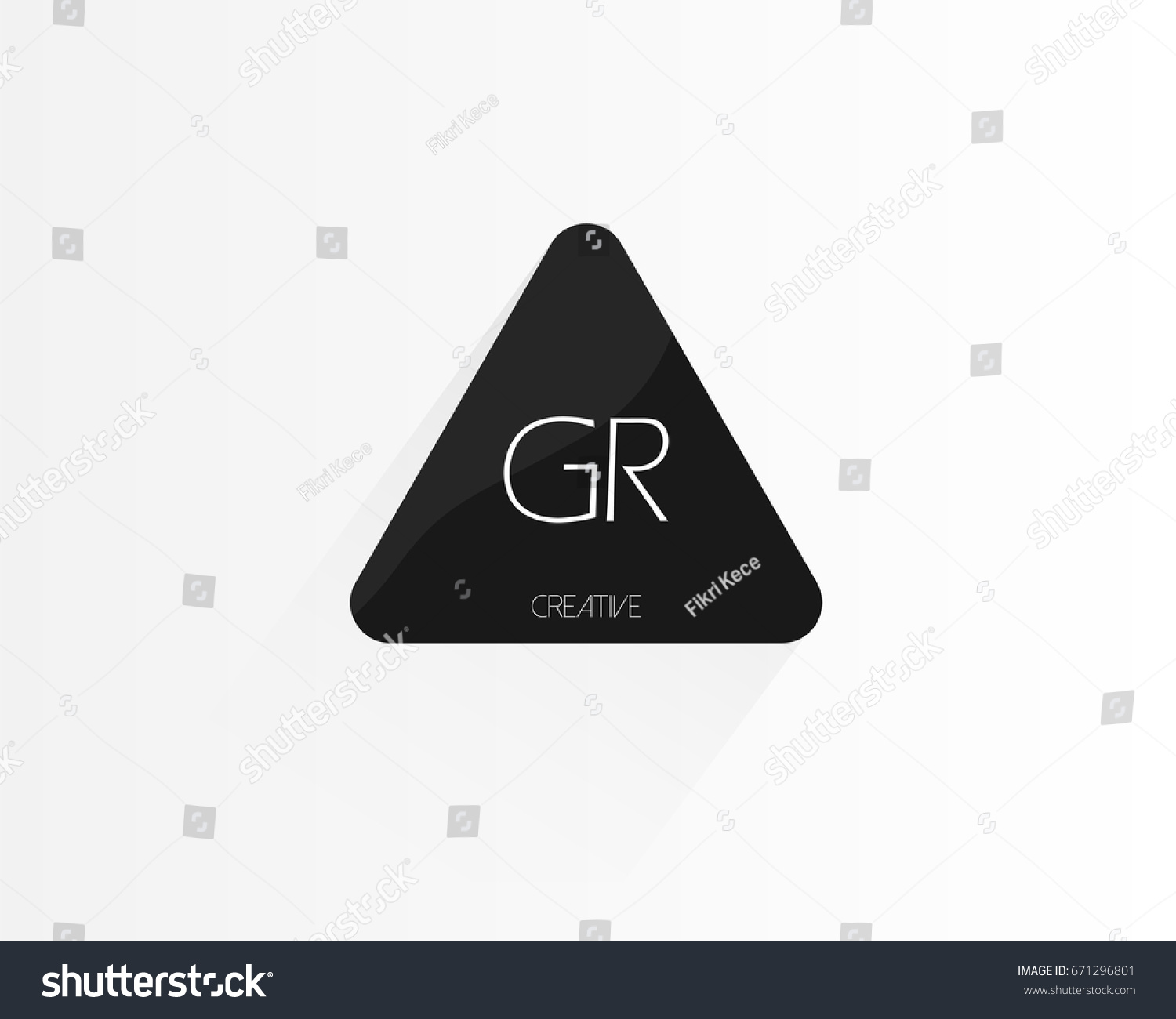 Gr Triangle Letter Logo Stock Vector (Royalty Free) 671296801 ...