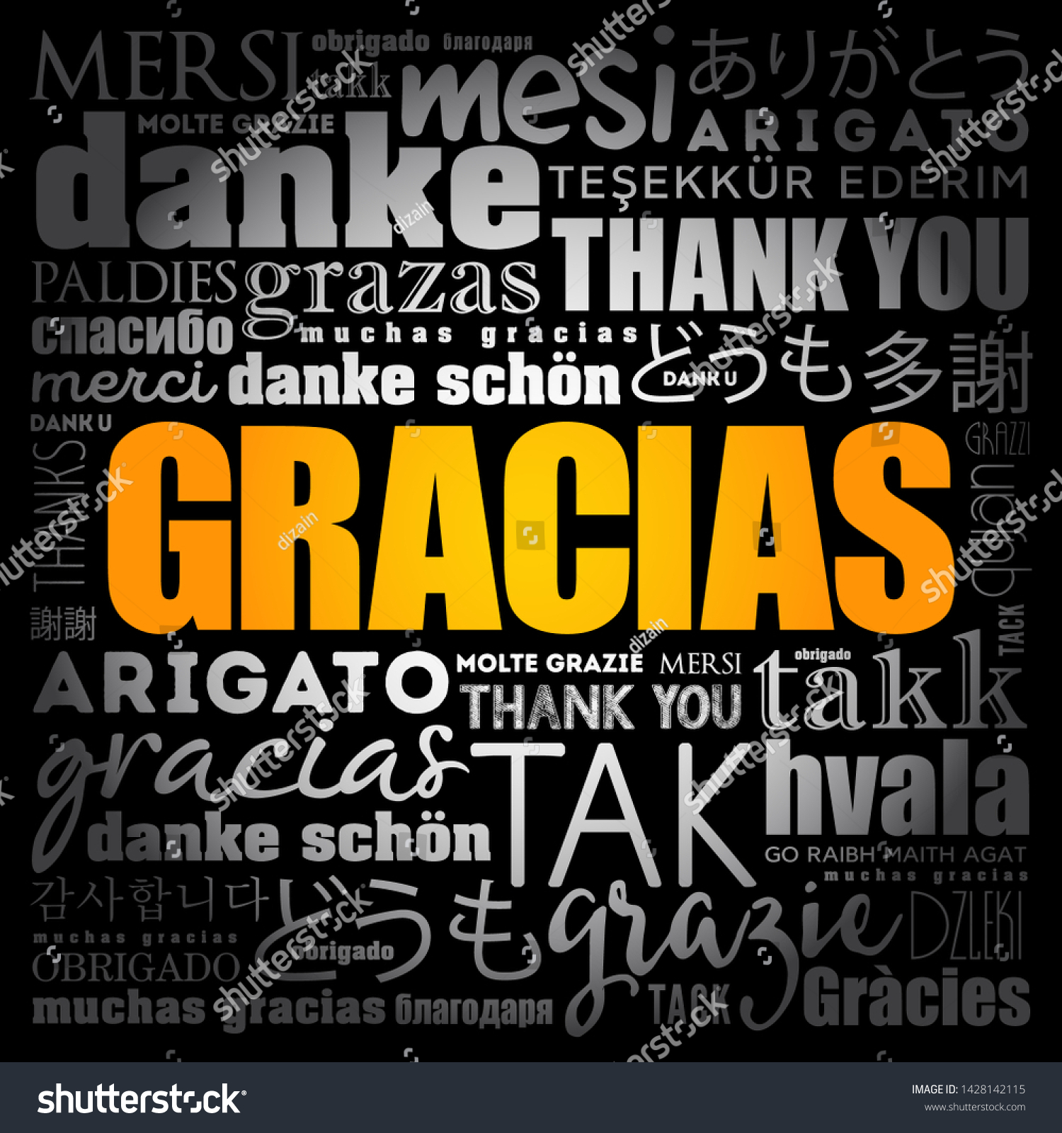 Gracias Thank You Spanish Word Cloud Stock Vector (Royalty Free ... Gracias Thank You Spanish Word Cloud Stock Vector (Royalty Free ...