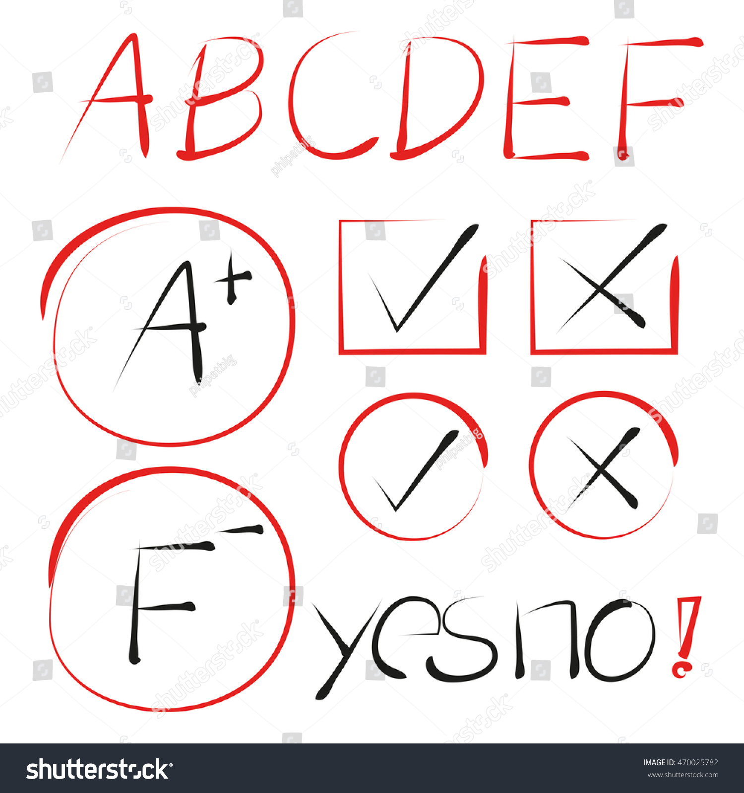 Grade Result Check Mark Stock Vector (Royalty Free) 470025782