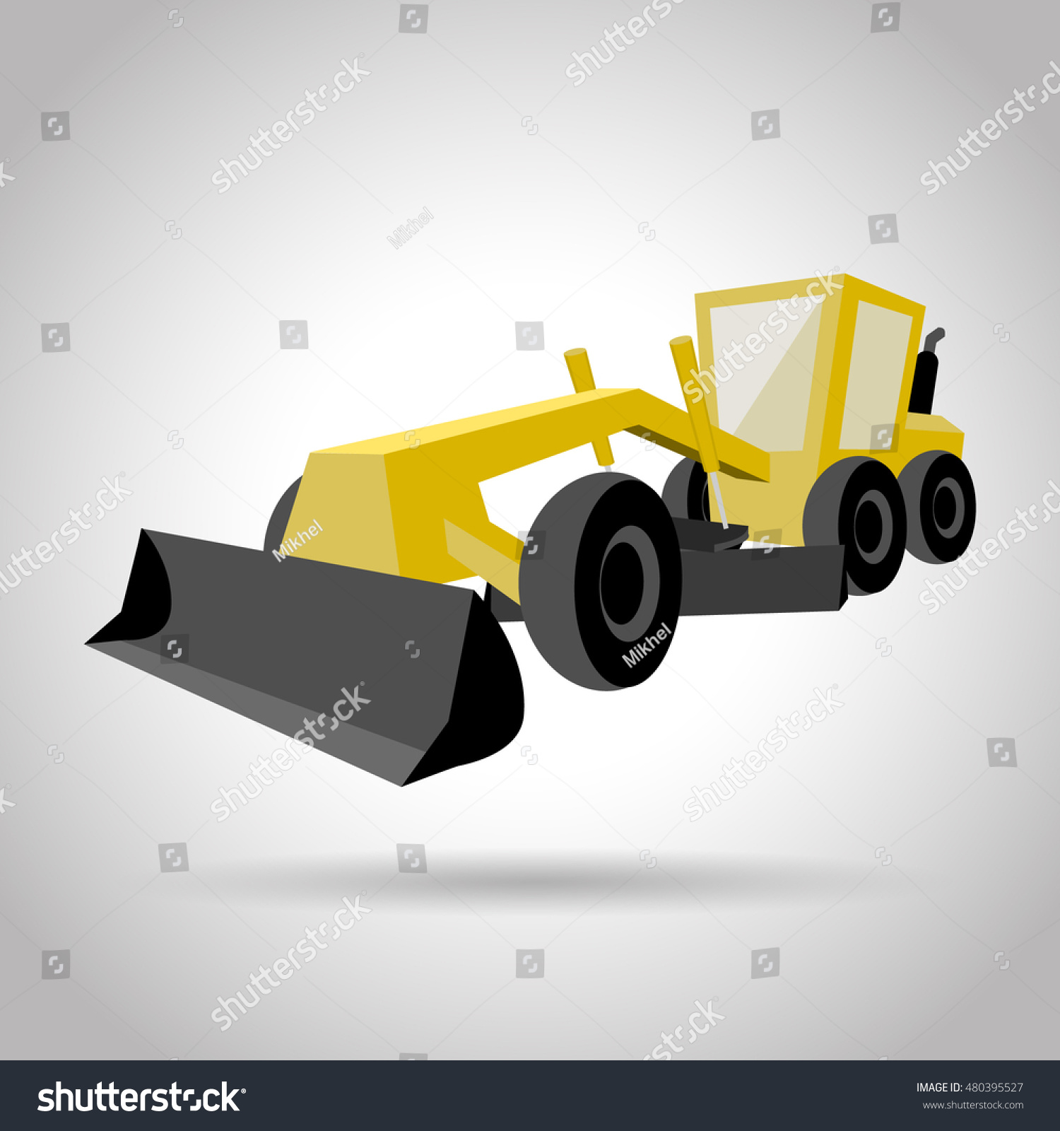 Grader 3d Icon Stock Vector (Royalty Free) 480395527 | Shutterstock