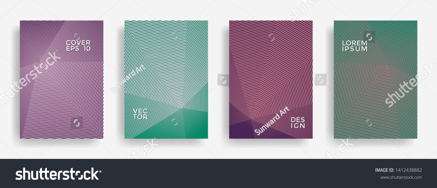 Gradient Annual Report Design Vector Collection Stock Vector (Royalty ...