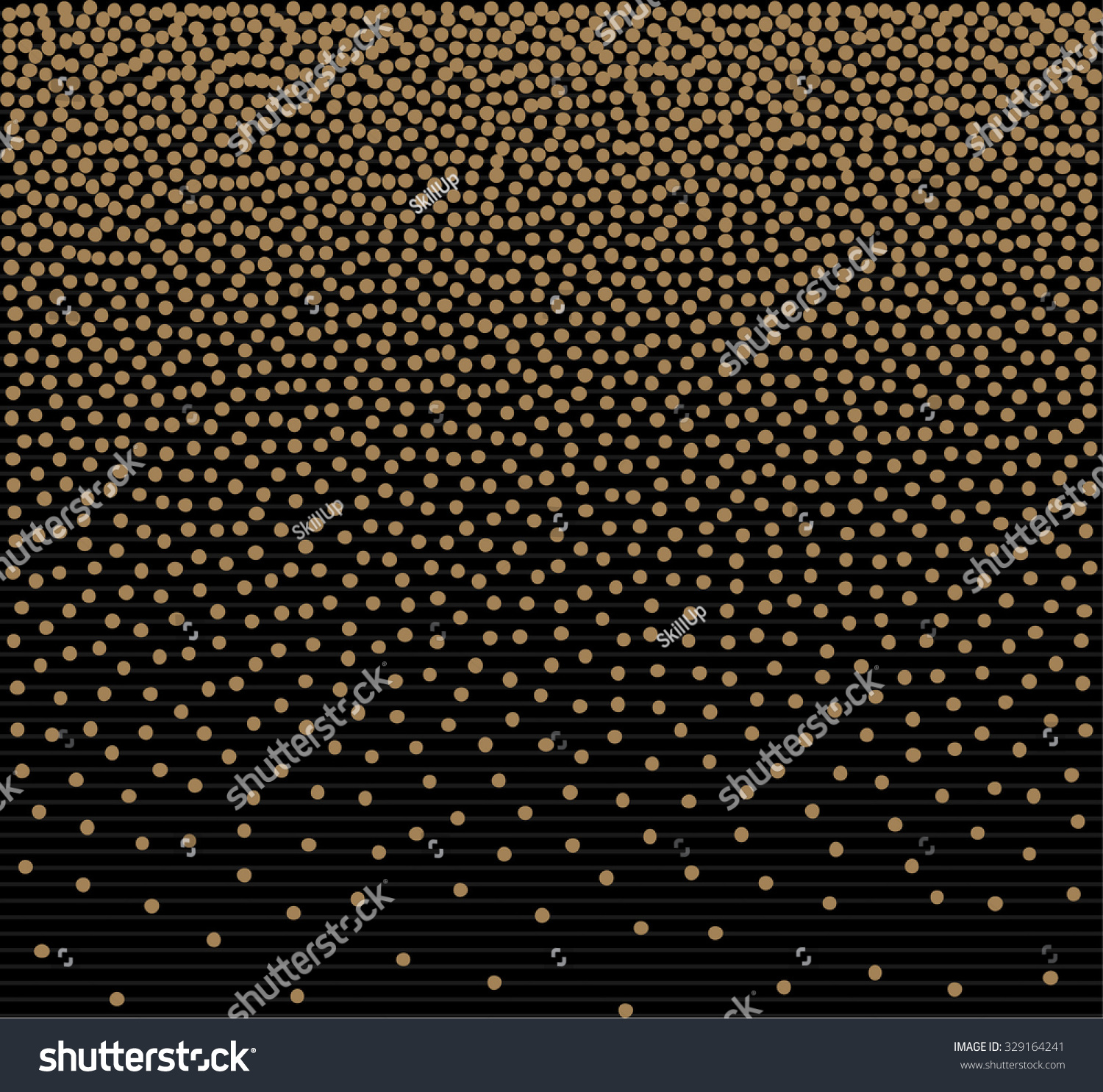Gradient Background Golden Dots Dotwork Engraving Stock Vector (Royalty ...