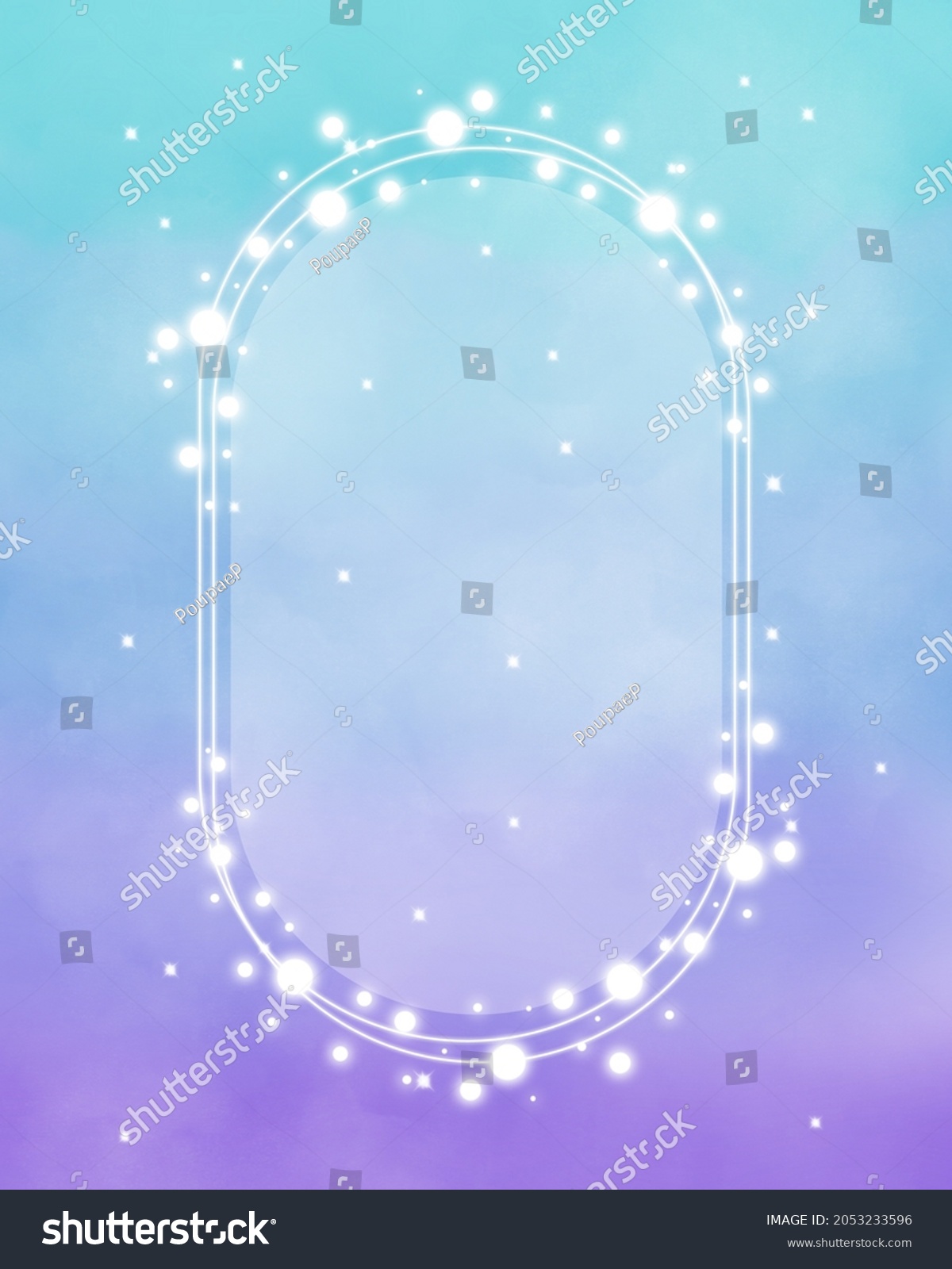 Gradient Background Sparkling Glitter Rectangle Frame Stock Vector ...